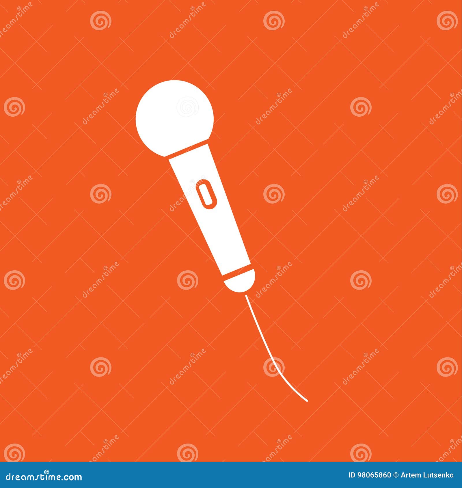 Microphone Icon Simple Illustration Stock Illustration - Illustration ...
