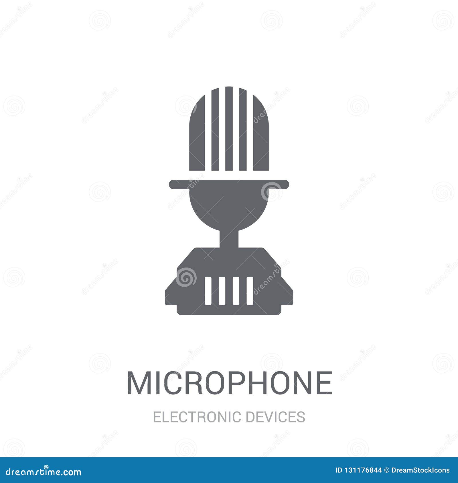 Microphone Icon. Trendy Microphone Logo Concept on White Background ...