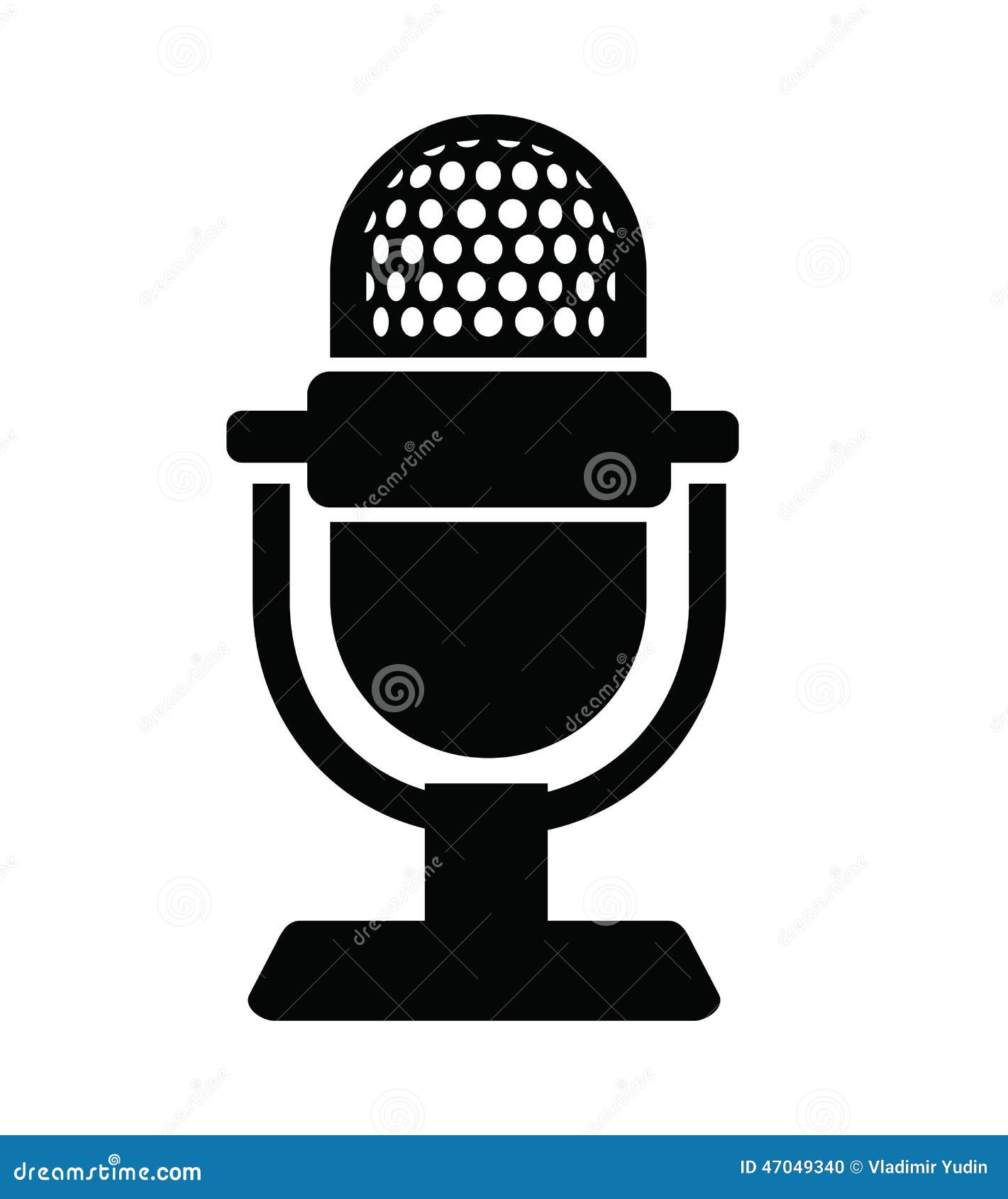 Microphone Icon, Sticker. Sketch Hand Drawn Doodle Style. Vector ...