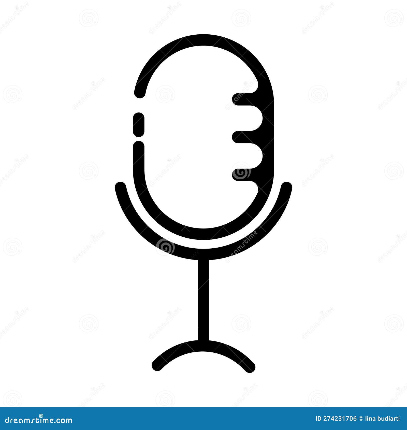Microphone icon stock vector. Illustration of drawing - 274231706