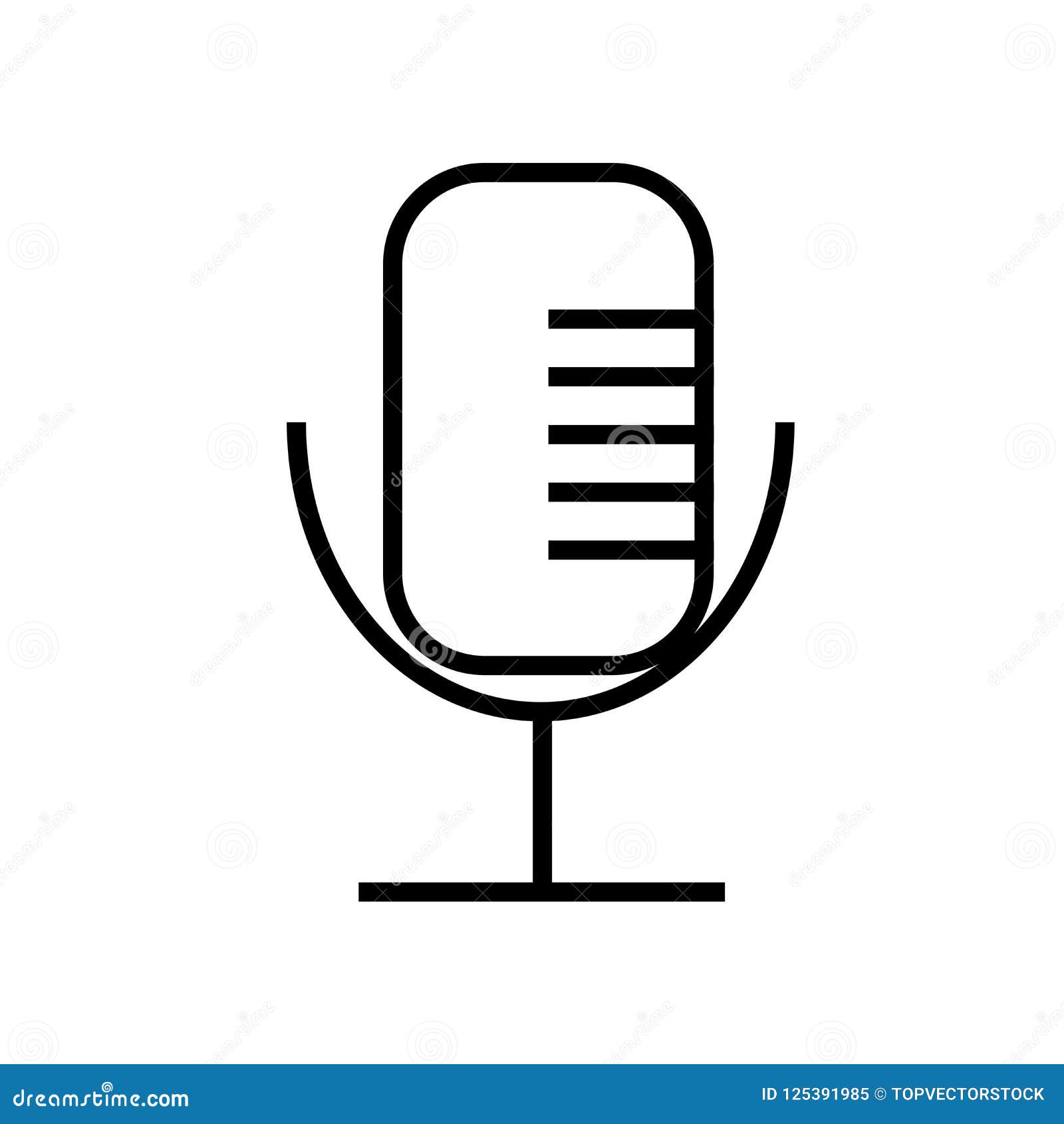 Microphone Icon Vector Isolated on White Background, Microphone Stock ...