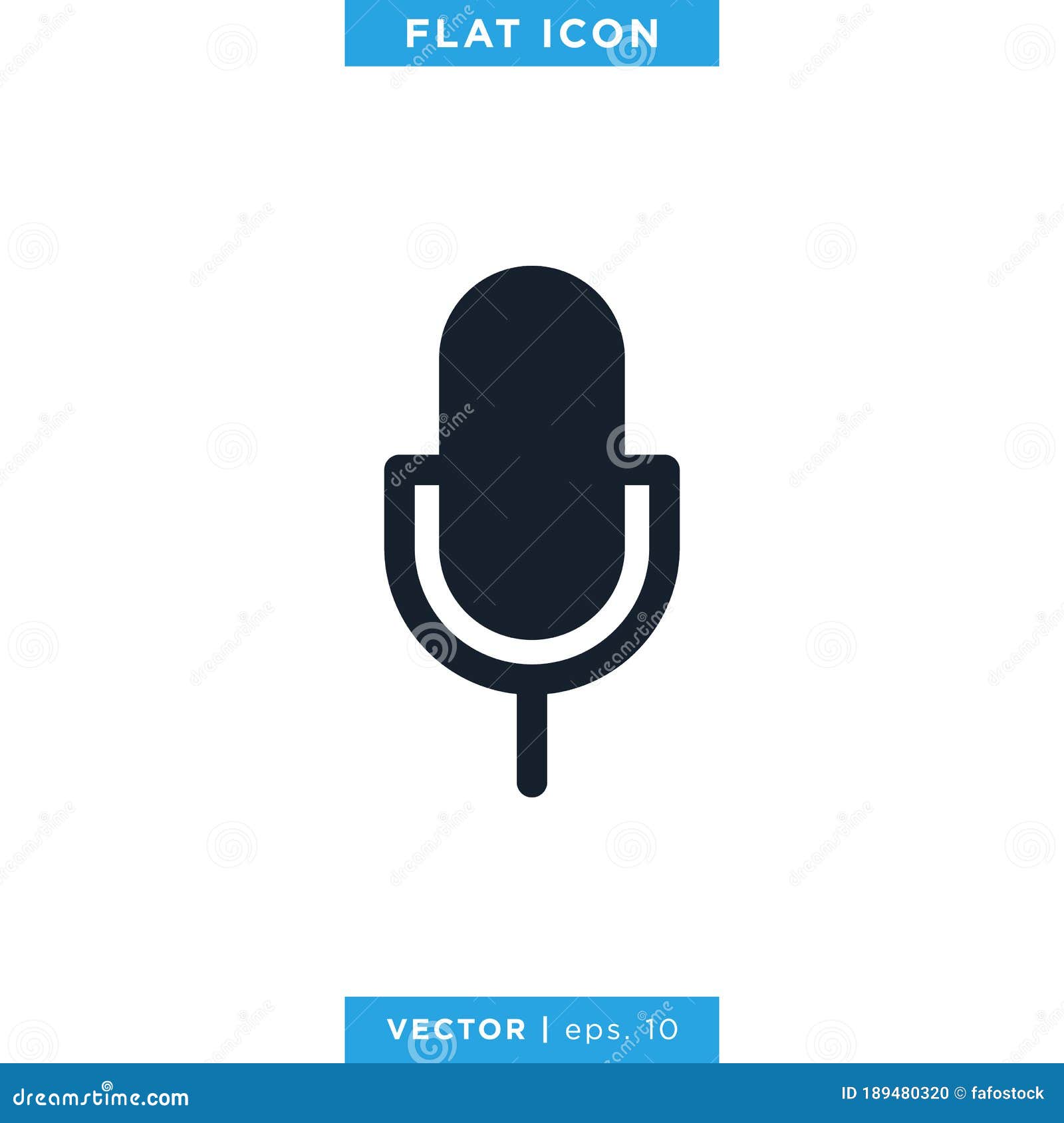 Microphone Icon Vector Logo Design Template. Stock Vector ...
