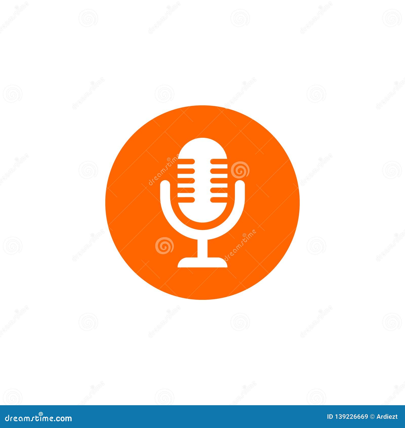 Microphone Icon Vector. Music Logo Template Stock Vector - Illustration ...