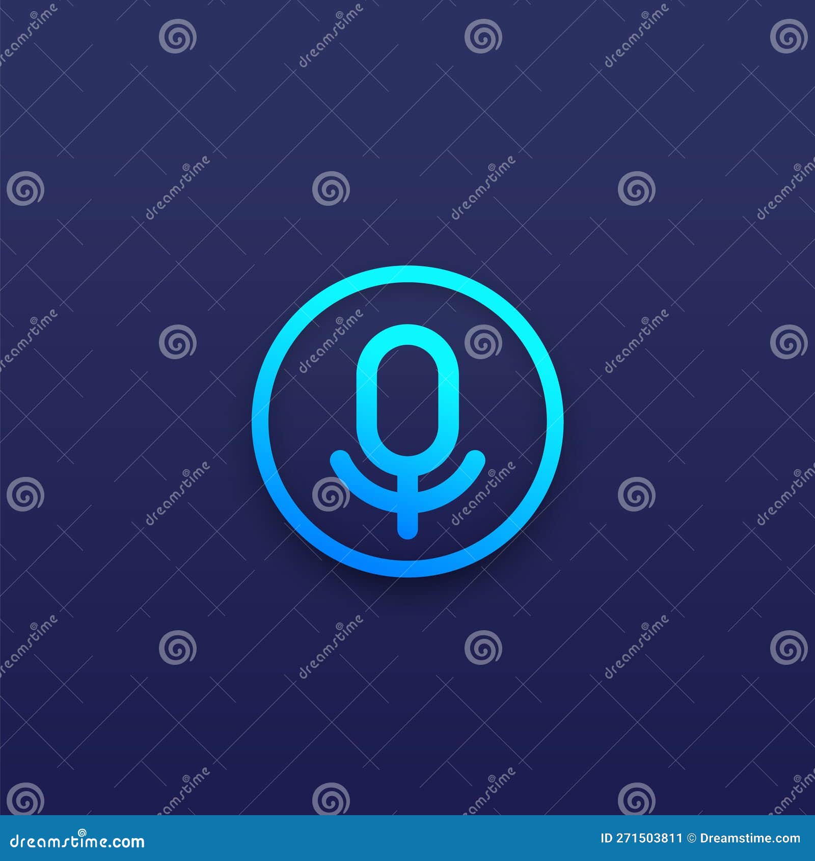 Microphone Icon for Web and Apps Stock Vector - Illustration of outline ...