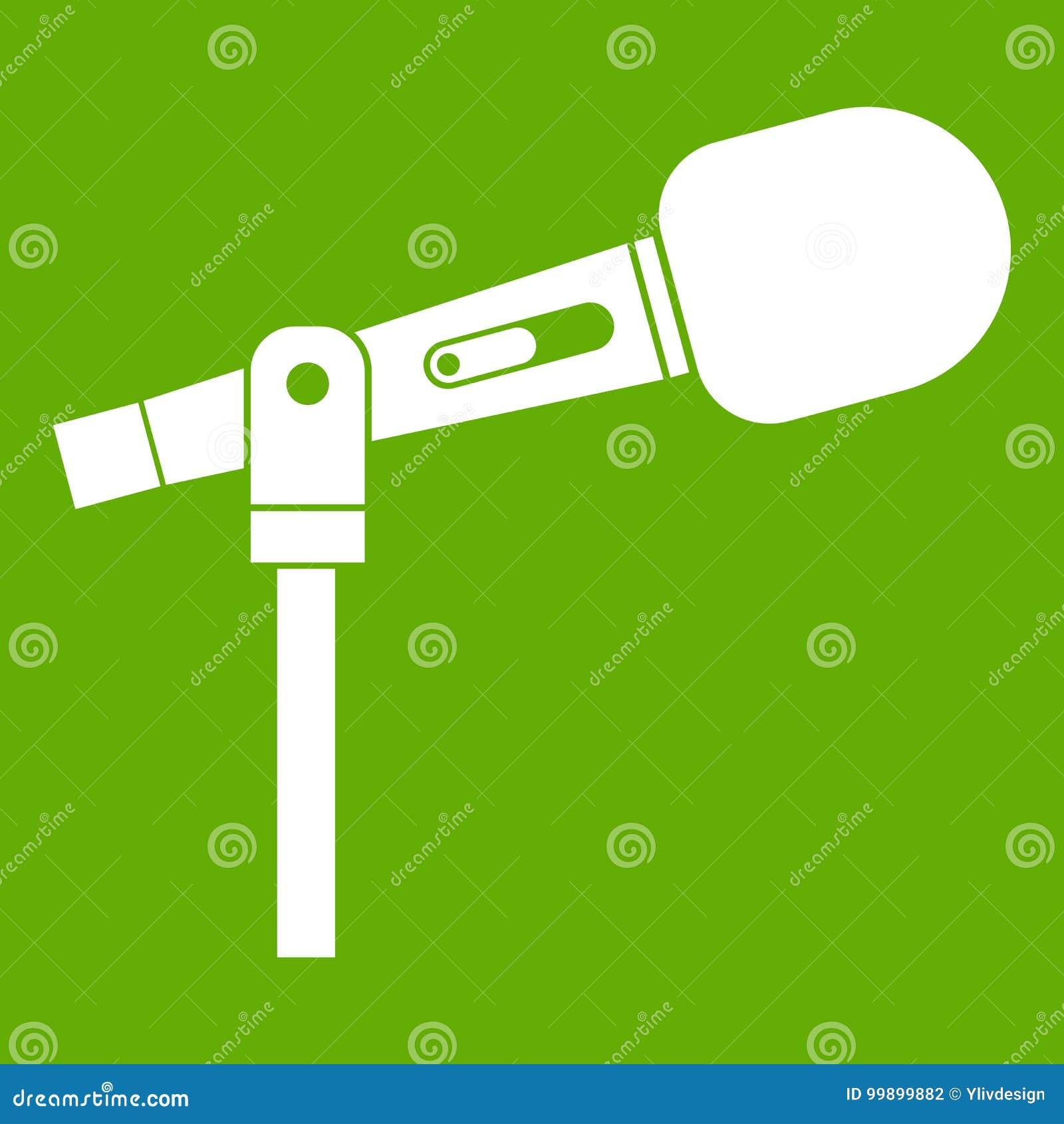 Microphone icon green stock vector. Illustration of record - 99899882