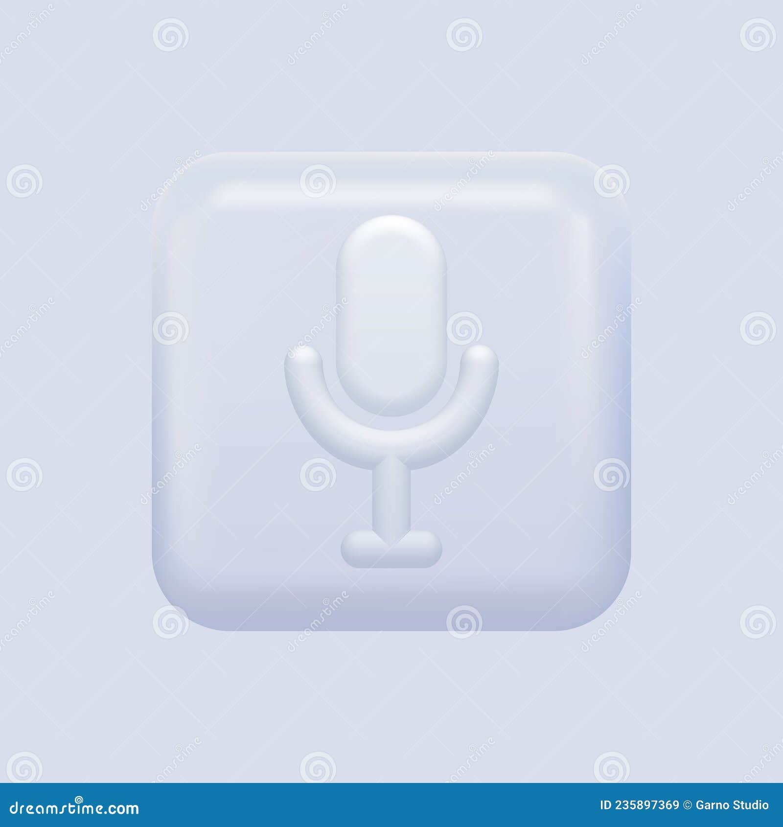 Microphone Icon. White Icon Set Stock Vector - Illustration of isolated ...