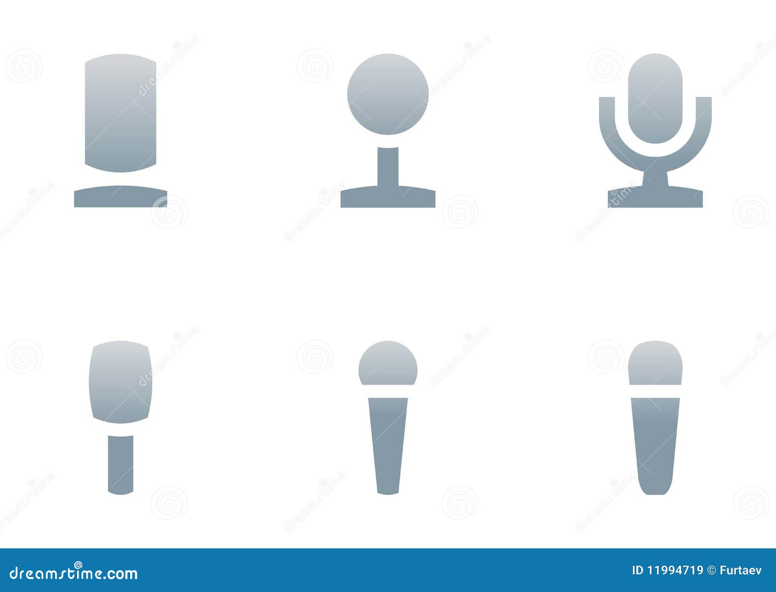 Microphone icons stock vector. Illustration of icon, broadcasting ...