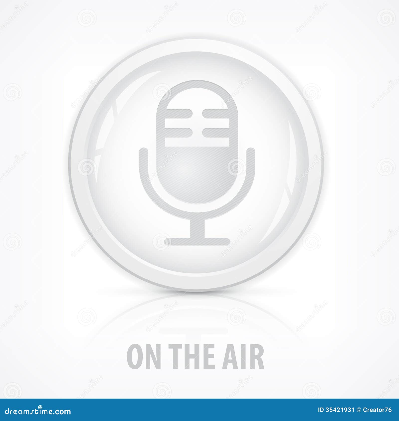 Microphone icons button stock vector. Illustration of radio - 35421931