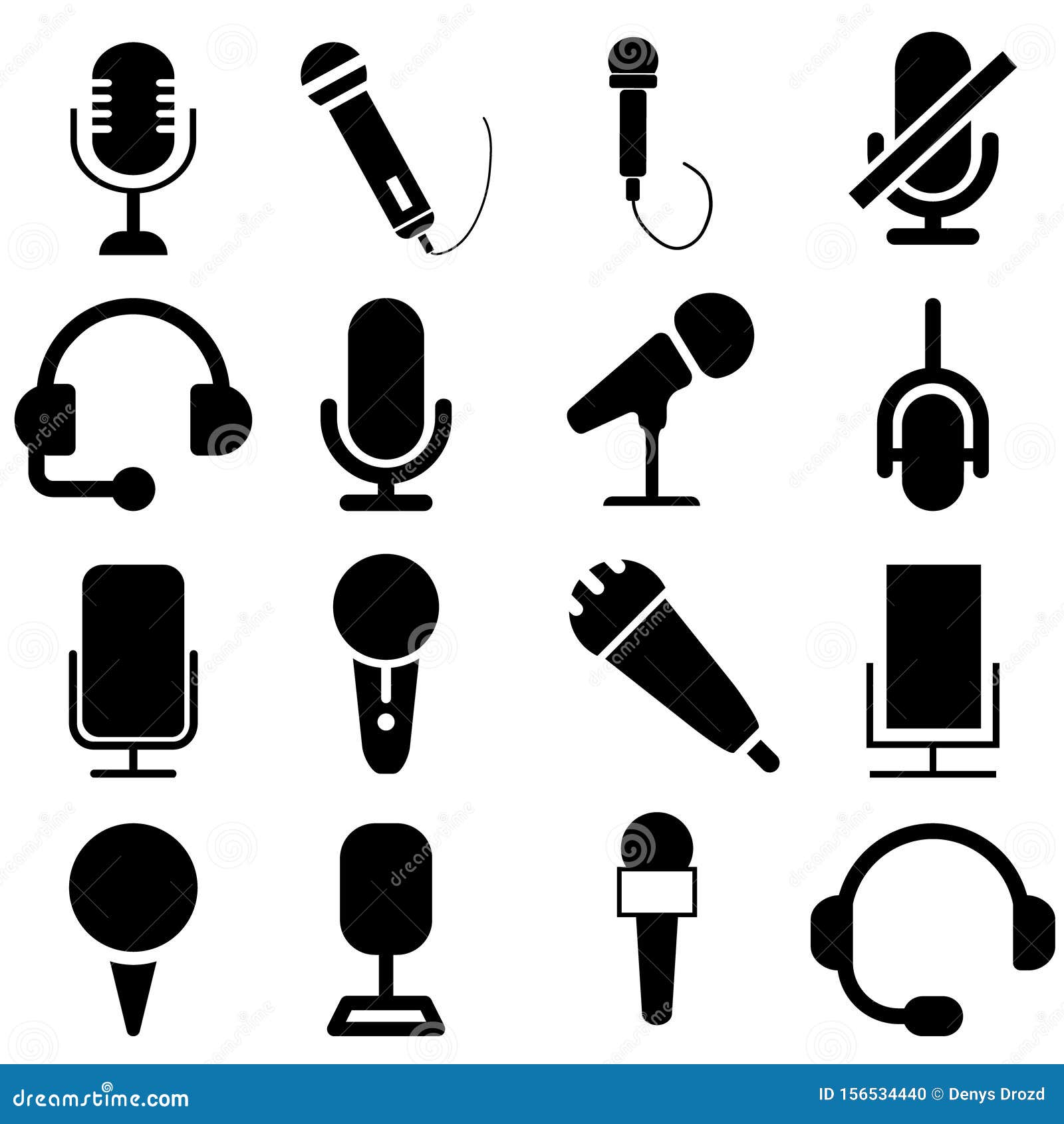 Microphone Icons Set. Microphone Vector Icon. Mic Illustration Symbol ... Microphone Icons Set. Microphone Vector Icon. Mic Illustration Symbol ...