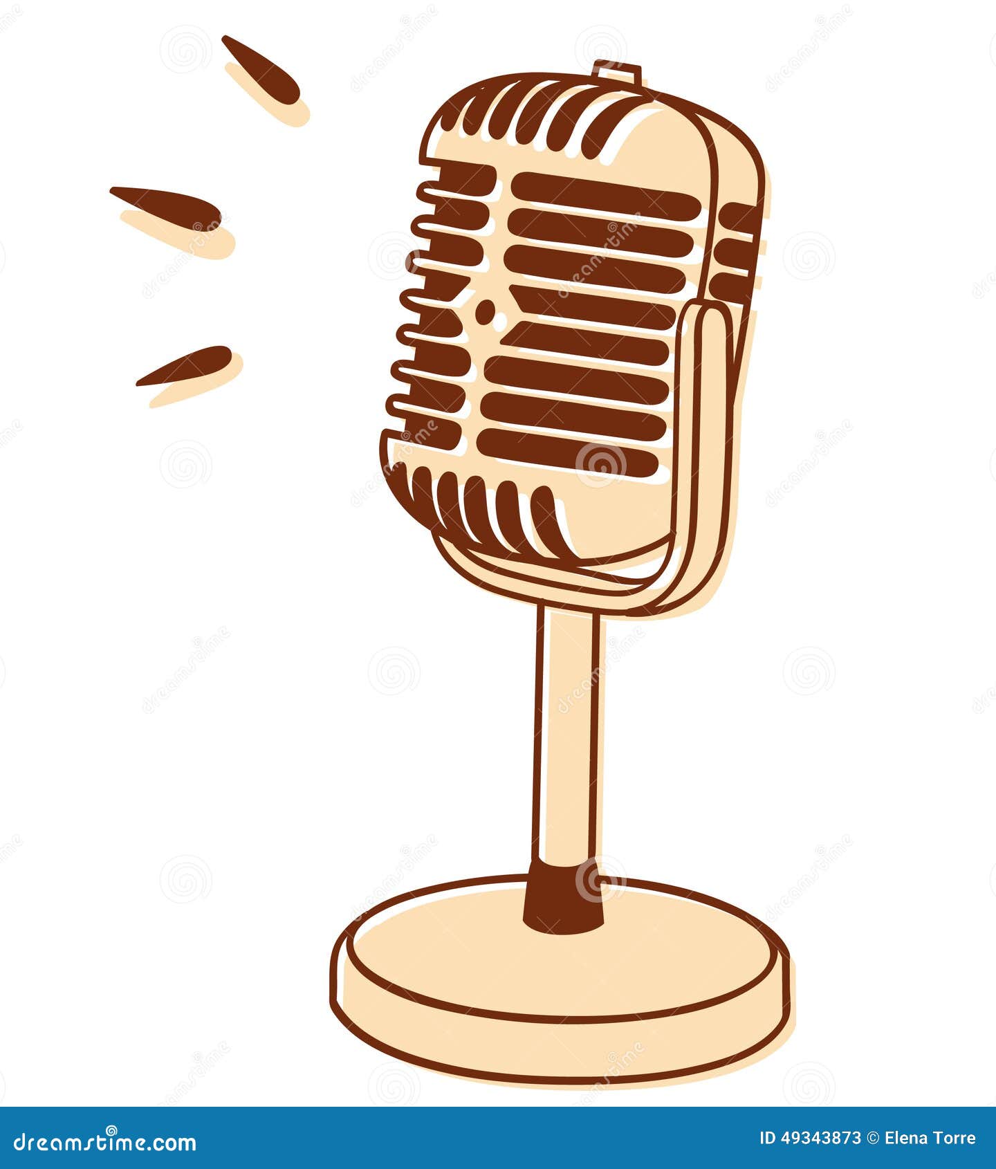 Microphone stock vector. Illustration of audience, isolated - 49343873