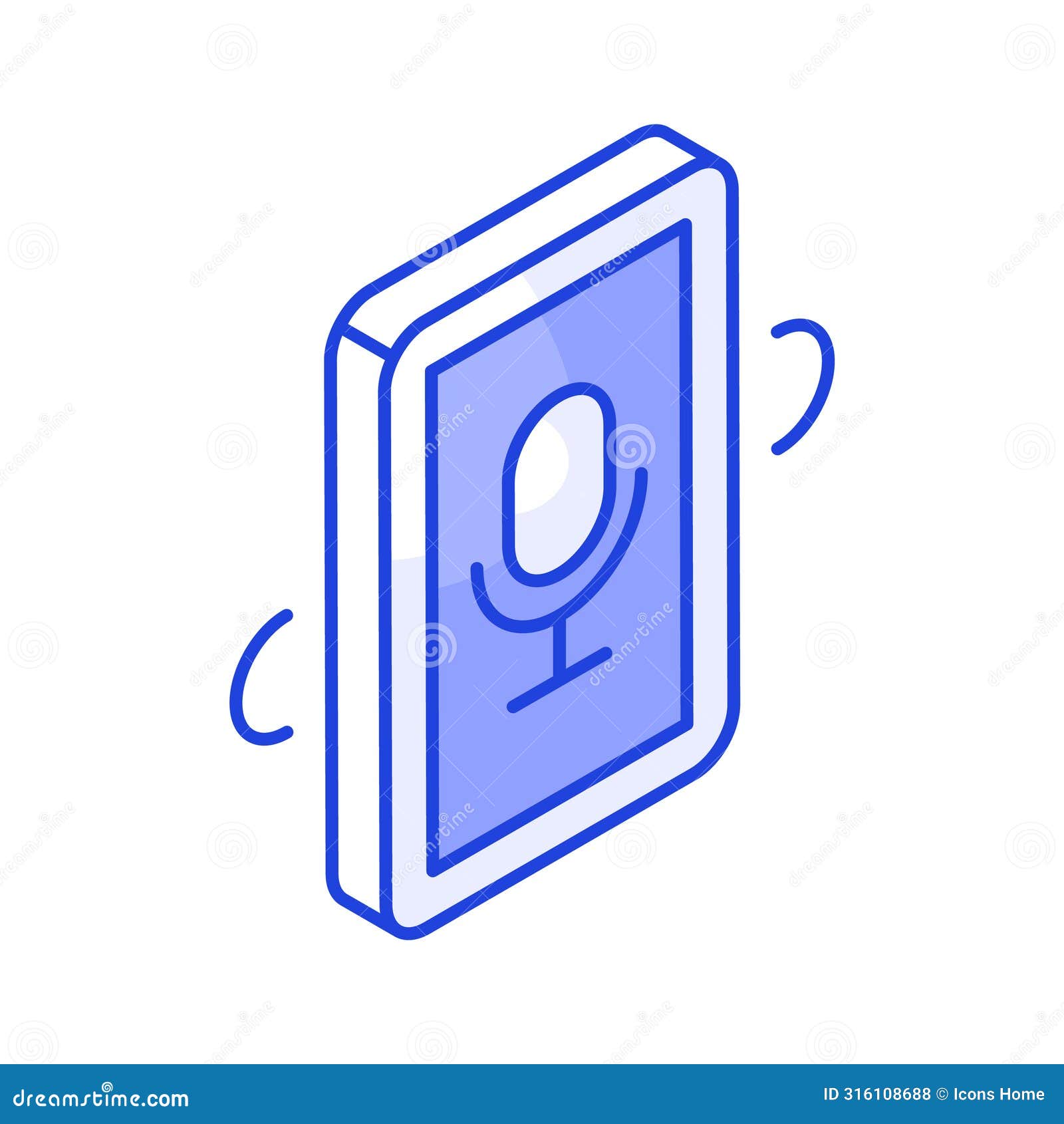 Microphone Inside Mobile, Concept Icon of Voice Recorder, Audio ...