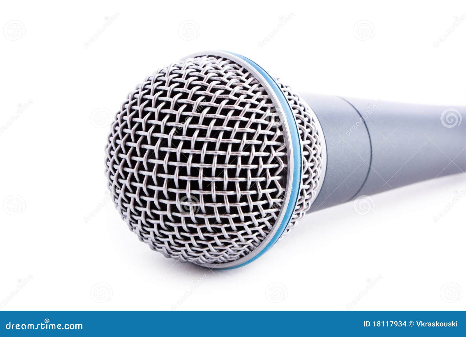Microphone isolated stock photo. Image of equipment, chrome - 18117934