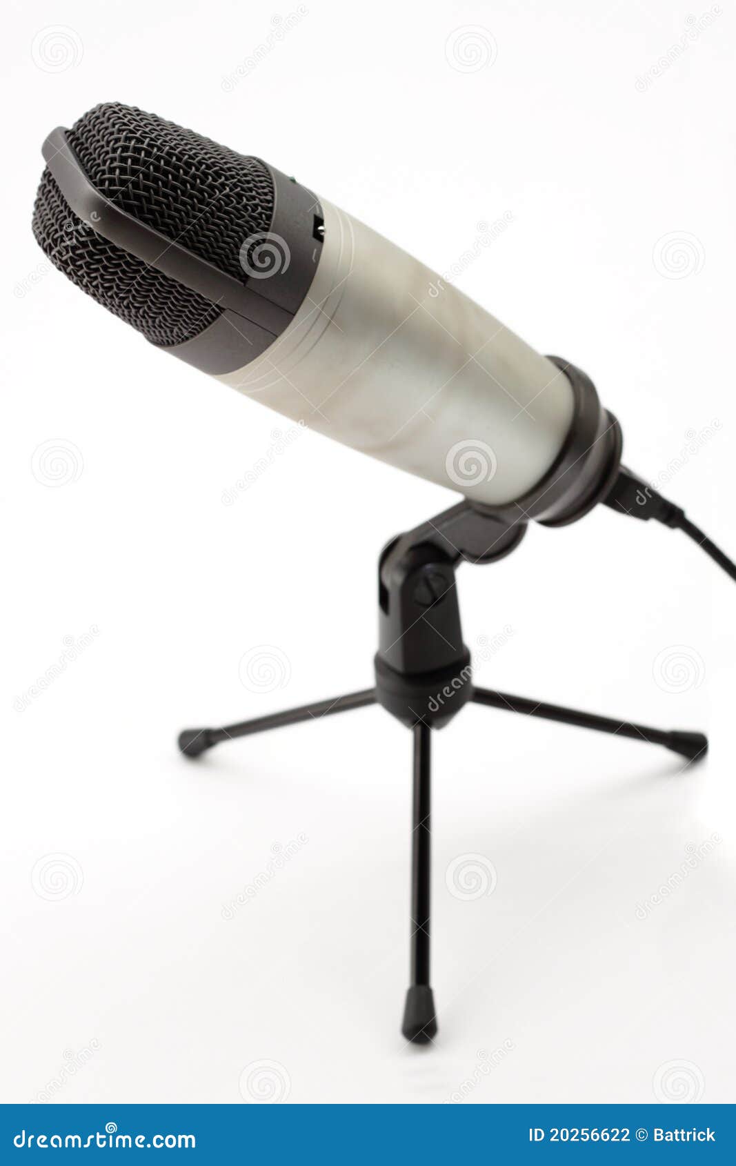 Microphone isolated stock photo. Image of black, broadcast - 20256622