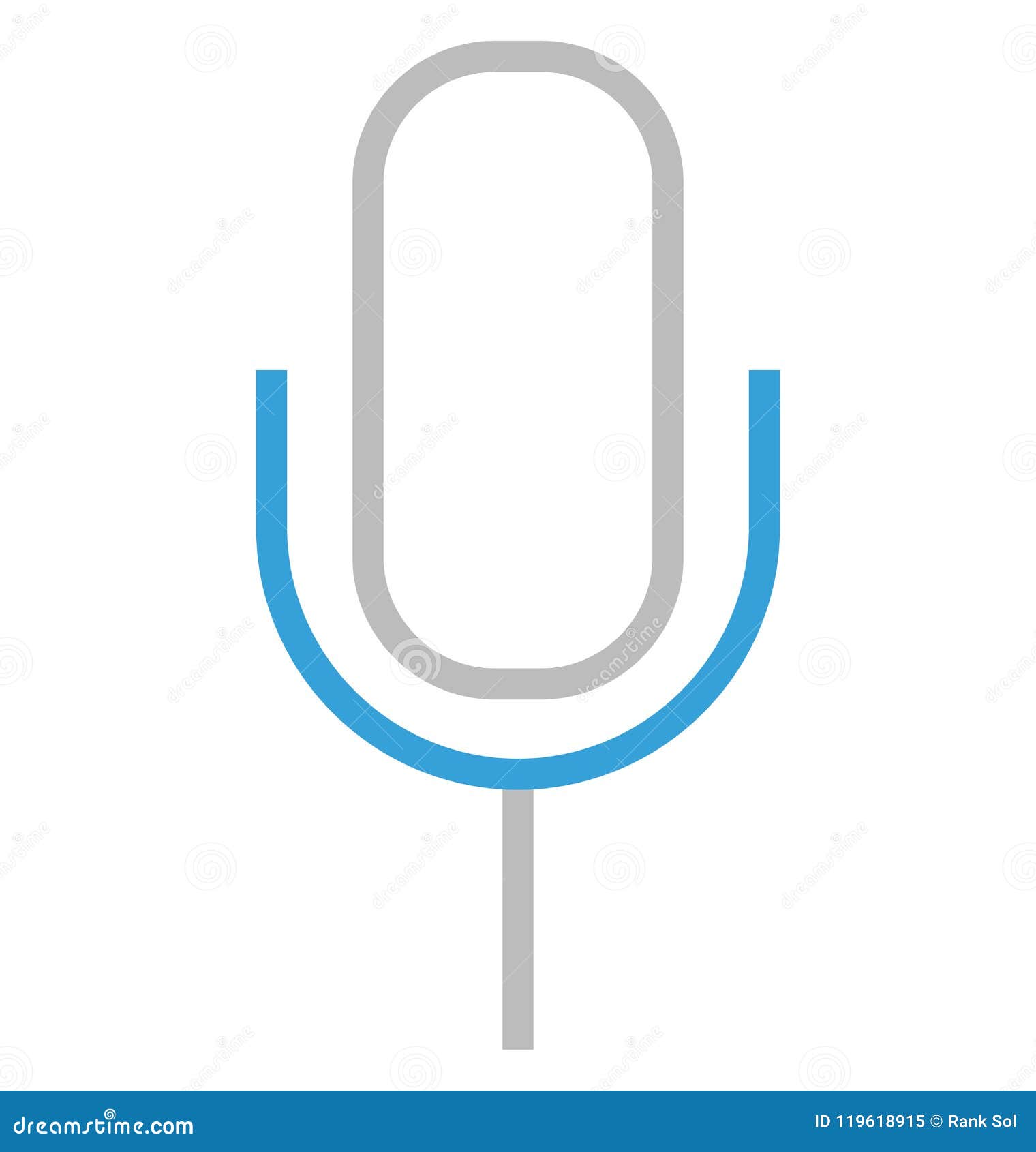 Microphone Isolated Line with Color Vector Icon Editable Stock Vector ...