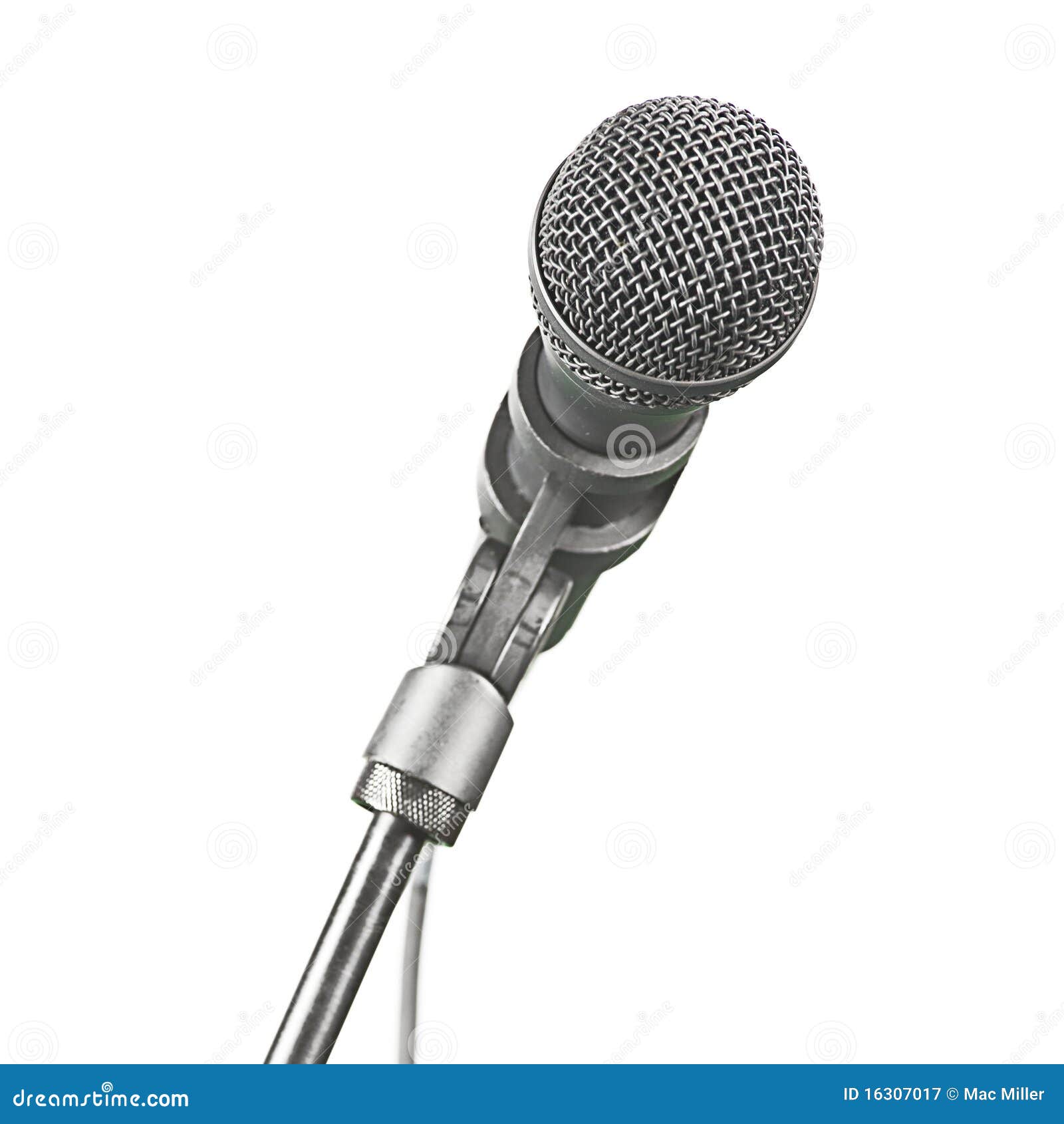 Microphone Isolated on White Stock Image - Image of isolated, close ...