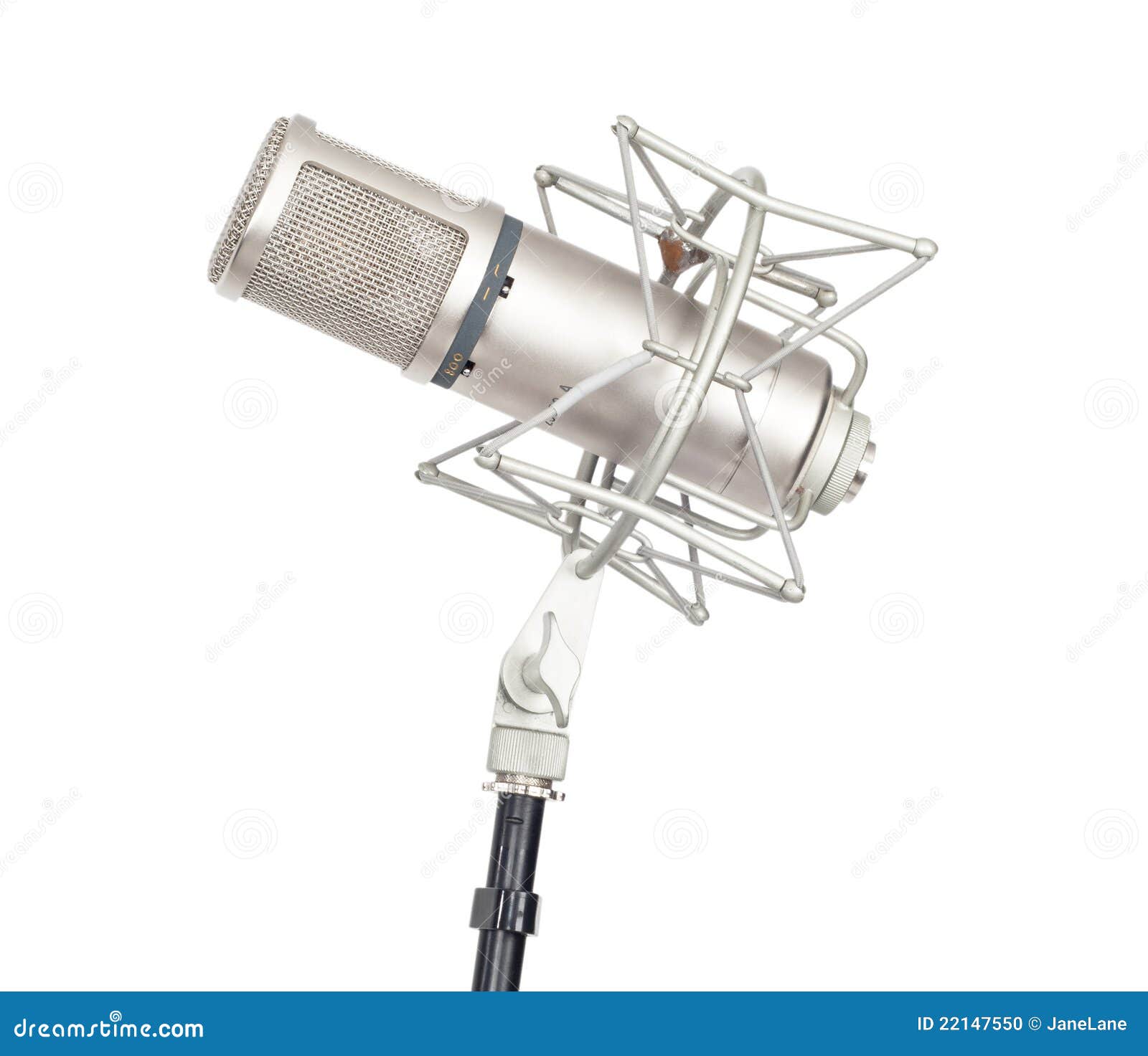 Microphone Isolated on White Stock Photo - Image of membrane, clipping ...
