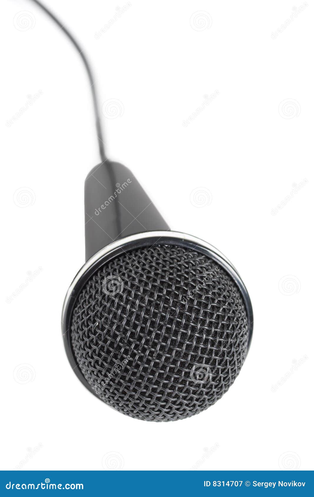 Microphone Isolated on White Stock Image - Image of closeup, tool: 8314707