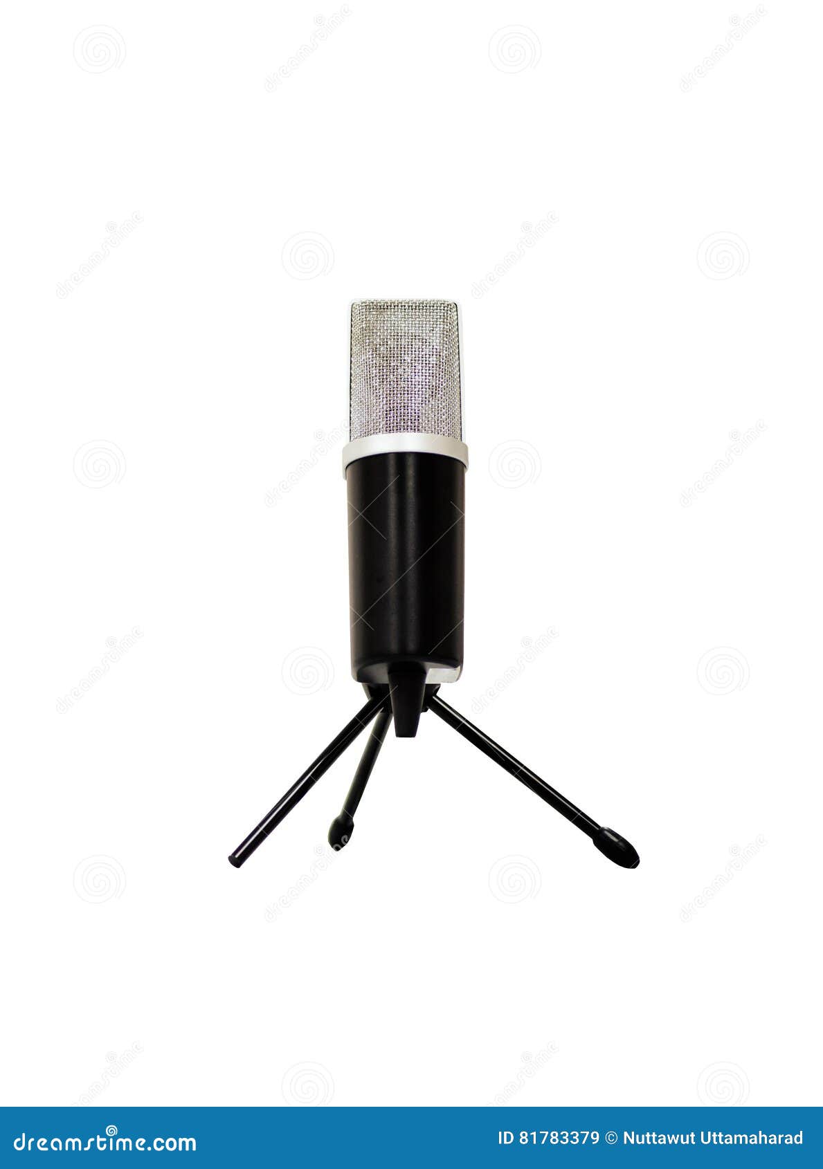 Microphone Isolated on White Background Stock Image - Image of lecture ...