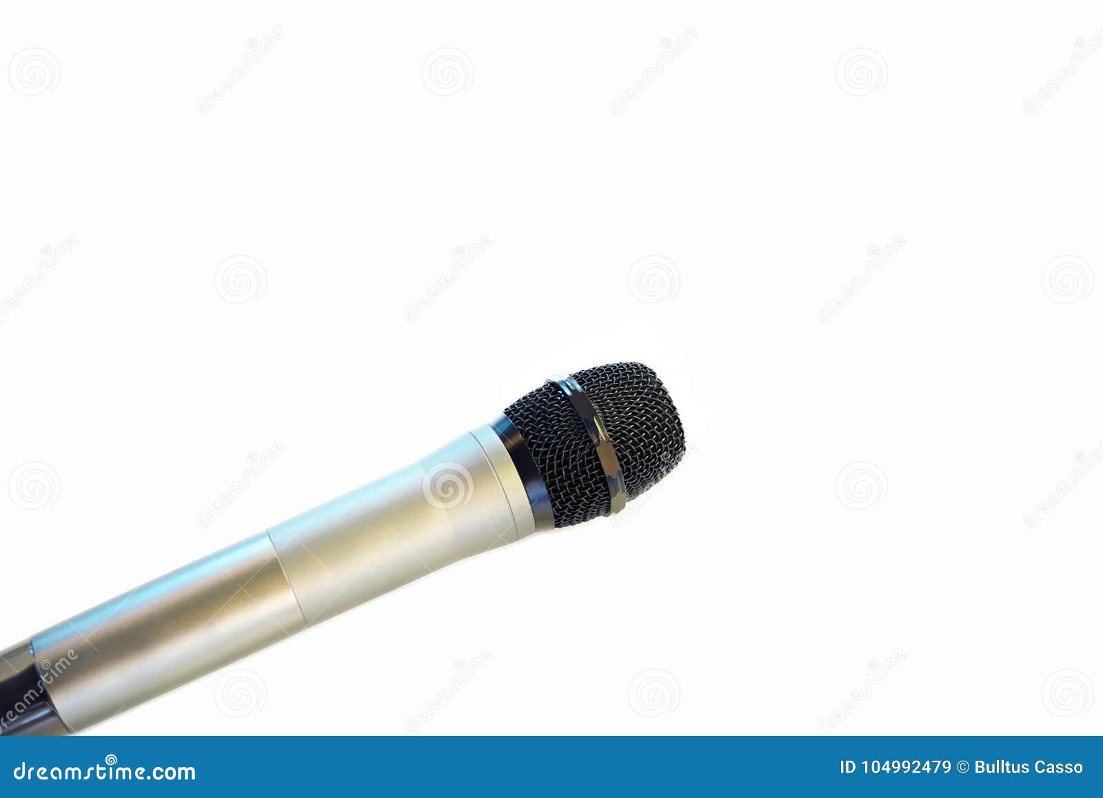 Microphone Isolated on White Background Stock Image - Image of ...