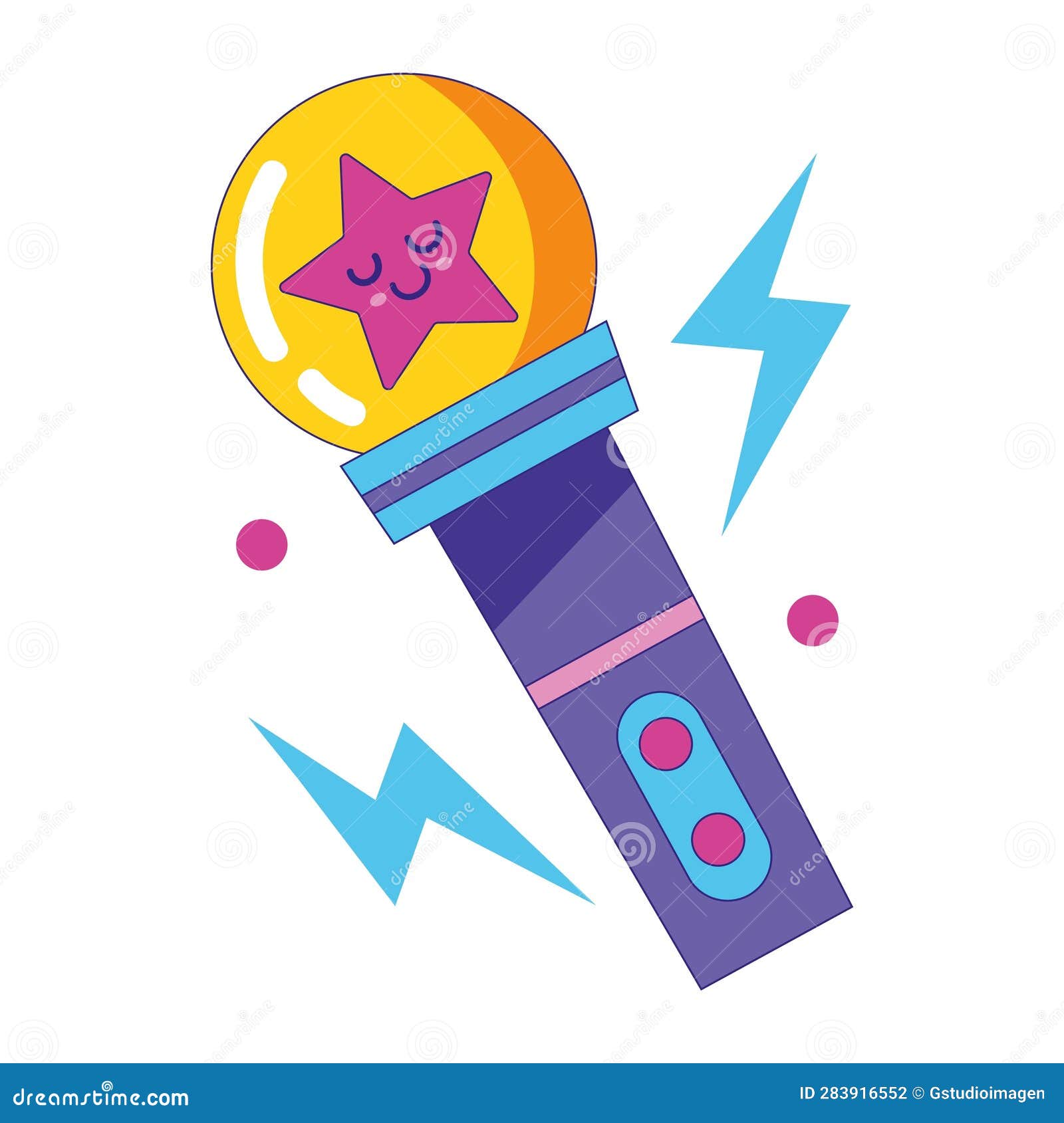 Microphone k-pop style stock vector. Illustration of korean - 283916552