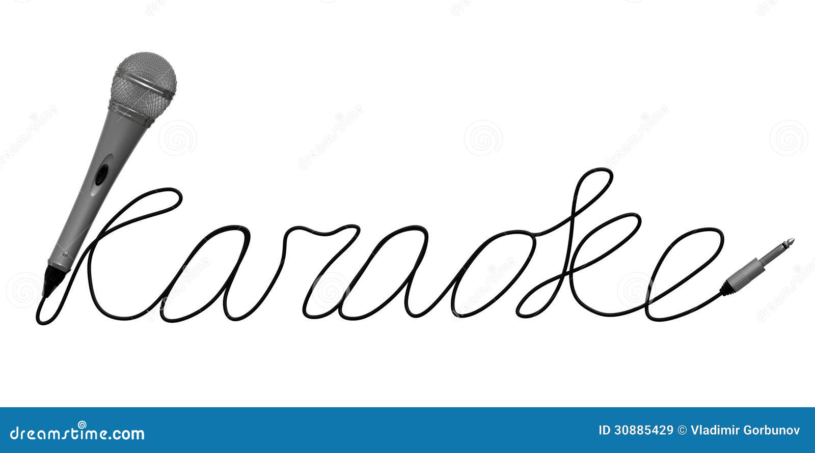 Microphone for karaoke stock illustration. Illustration of background ...