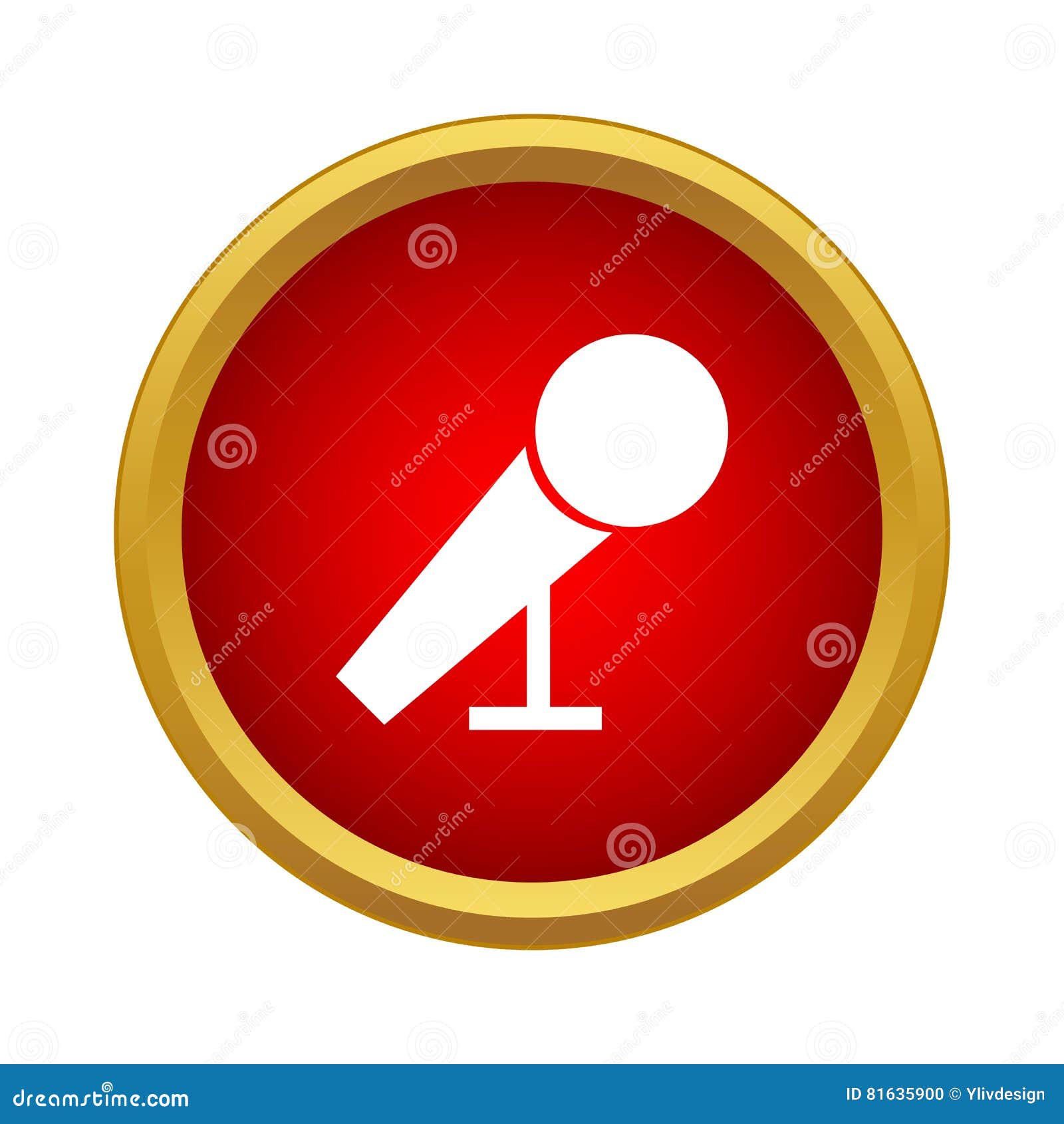 Microphone for Karaoke Icon, Simple Style Stock Vector - Illustration ...