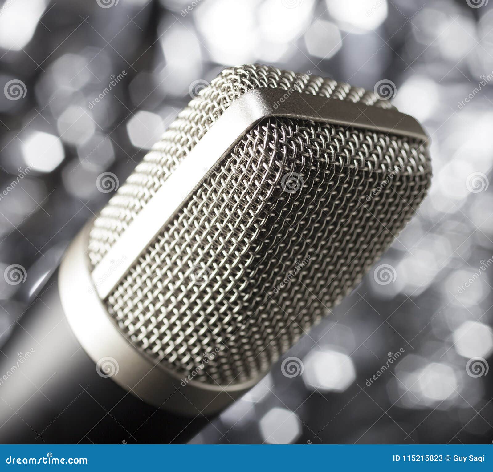 Podcast Mike on an Abstract White Background Stock Image - Image of ...