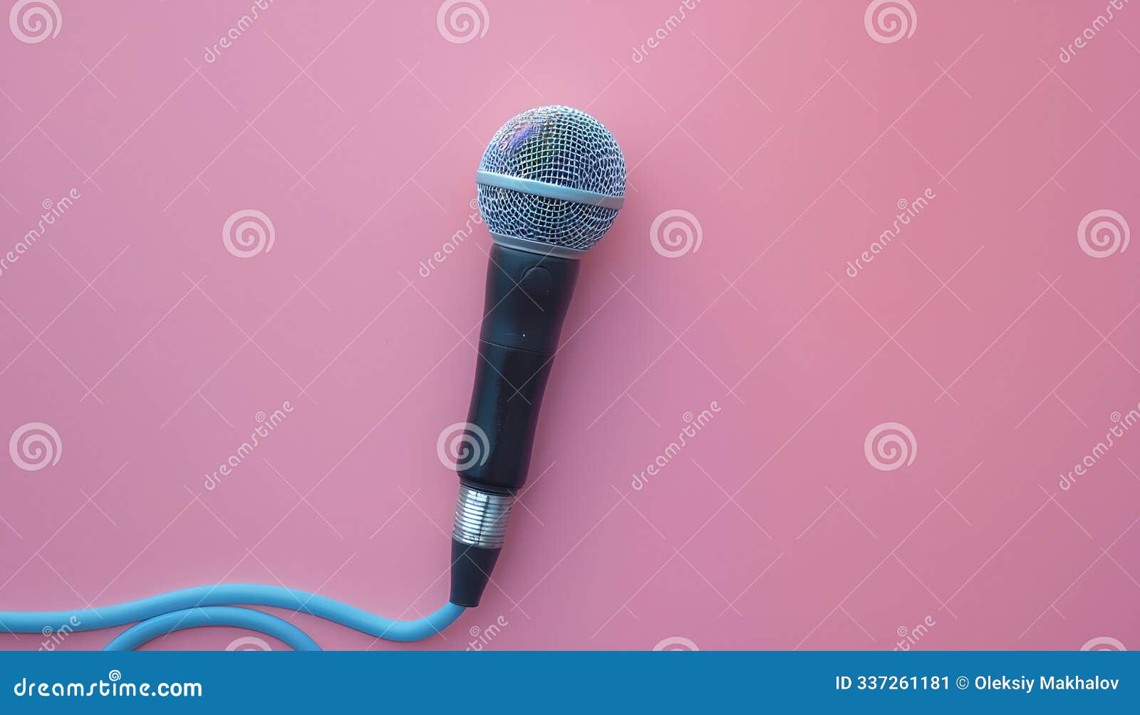 Microphone and Lead on a Bright SOLID Background Stock Illustration ...