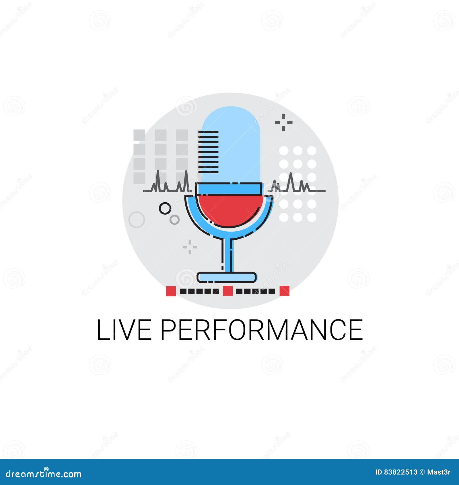 Microphone Life Performance Concert Icon Stock Vector - Illustration of ...