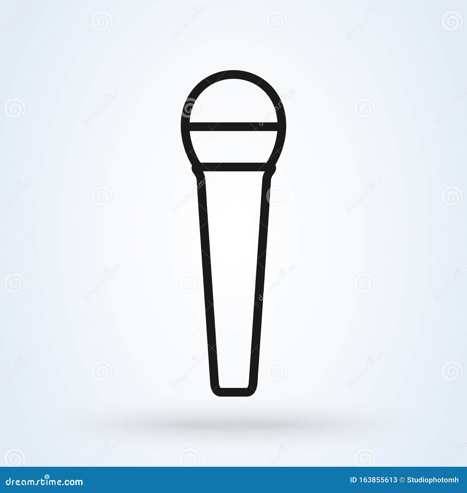 Microphone Line Design. Simple Vector Modern Icon Illustration Stock ...