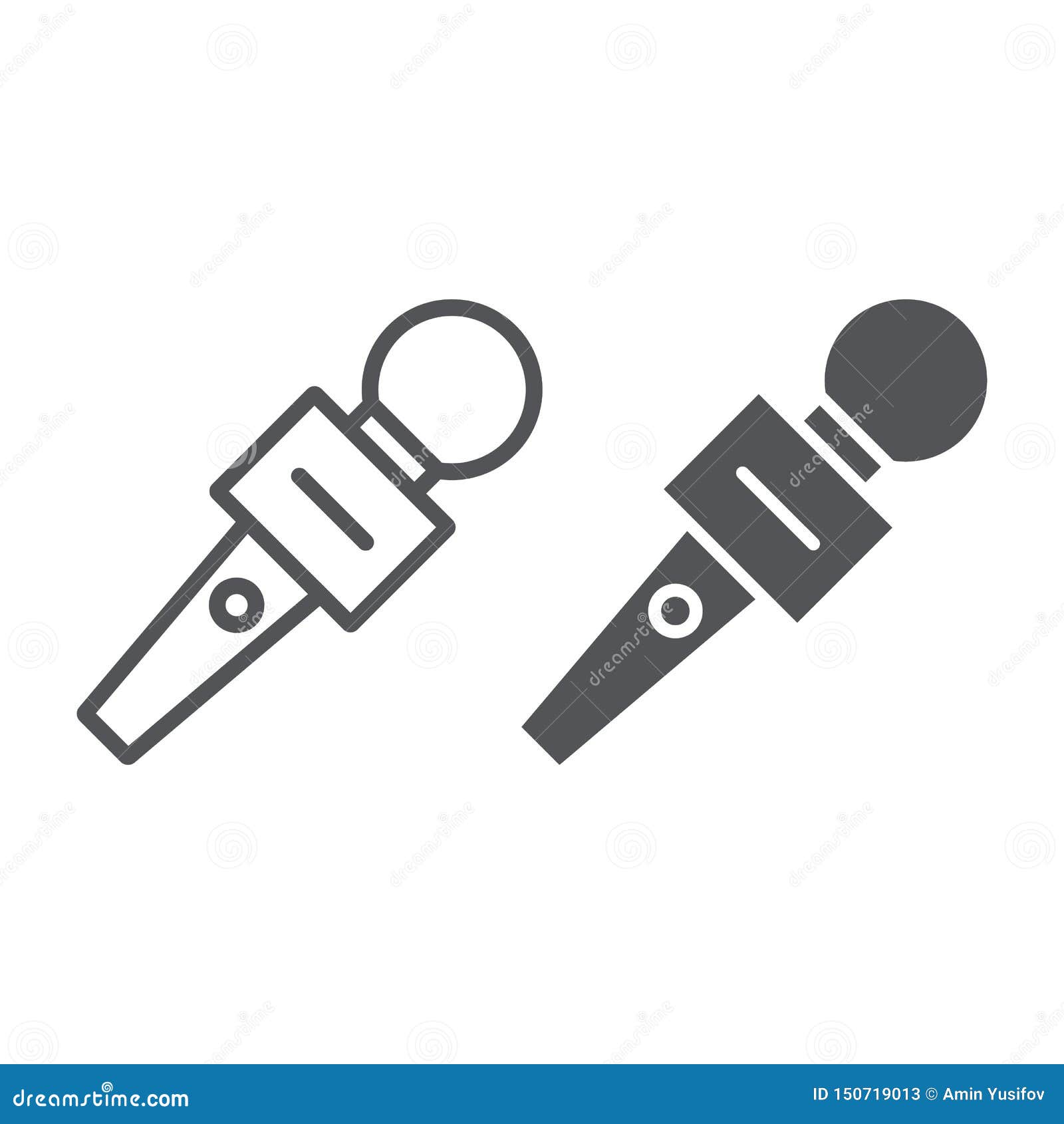 Microphone Line and Glyph Icon, Music and Audio, Mic Sign, Vector ... Microphone Line and Glyph Icon, Music and Audio, Mic Sign, Vector ...