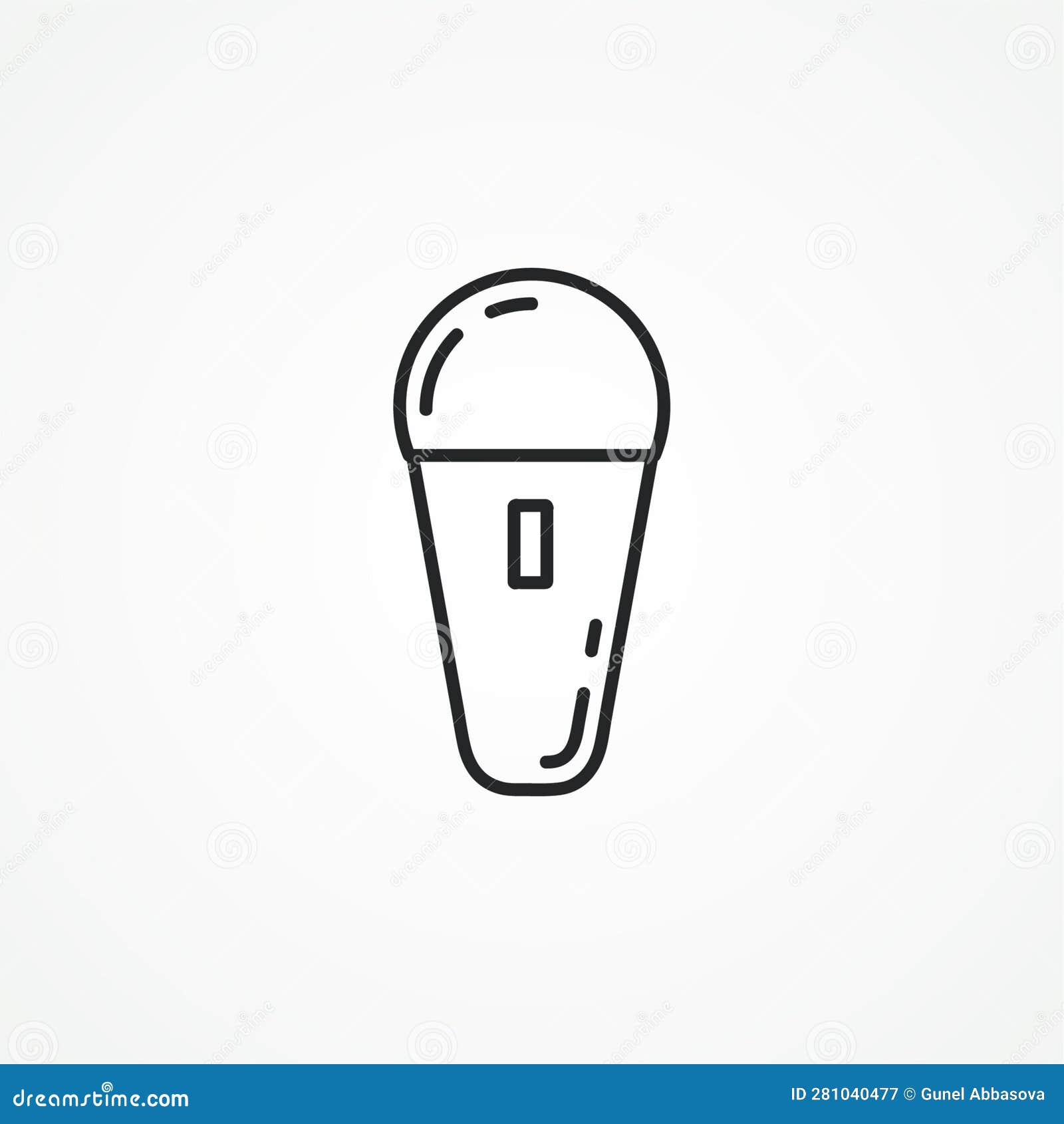 Microphone line icon. stock vector. Illustration of design - 281040477