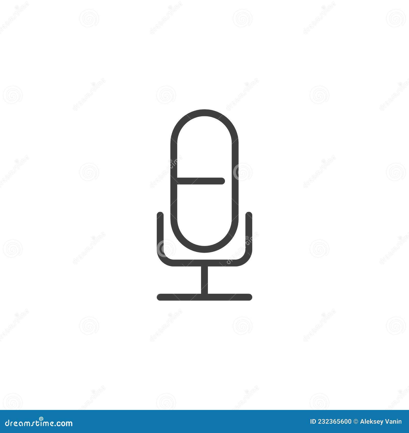 Microphone Line And Glyph Icon. Table Microphone Vector Illustration ...