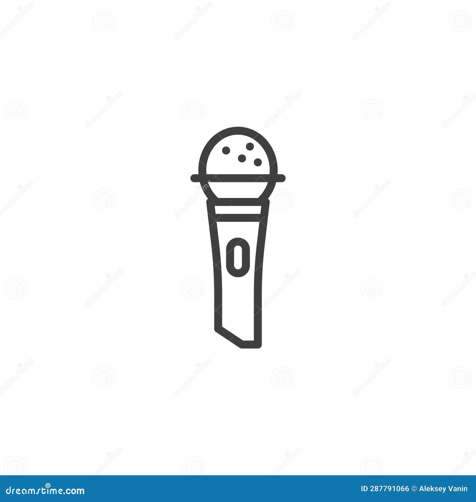 Microphone line icon stock vector. Illustration of linear - 287791066