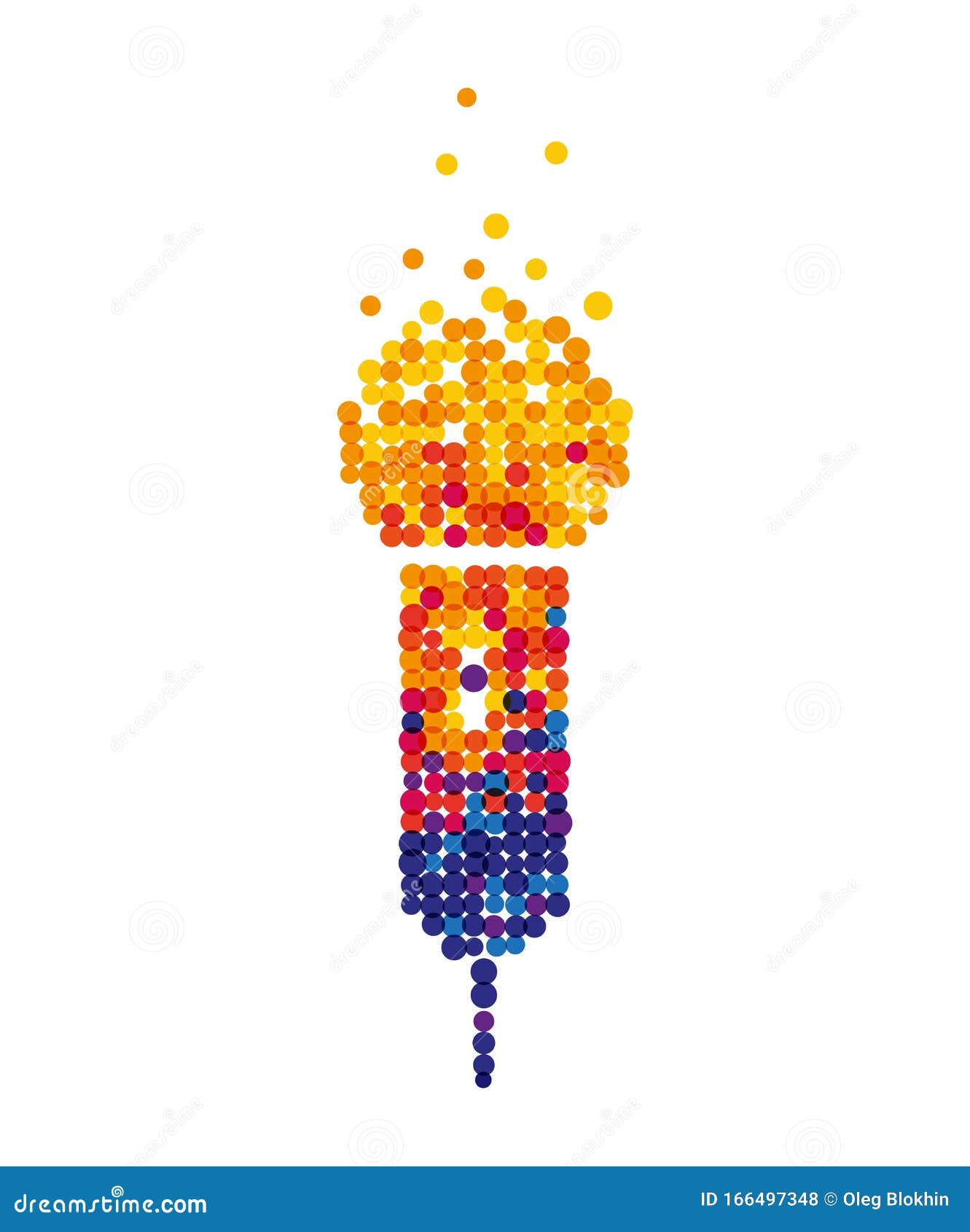 Microphone Logo with Colored Circles on White Background. Vector Mic ...