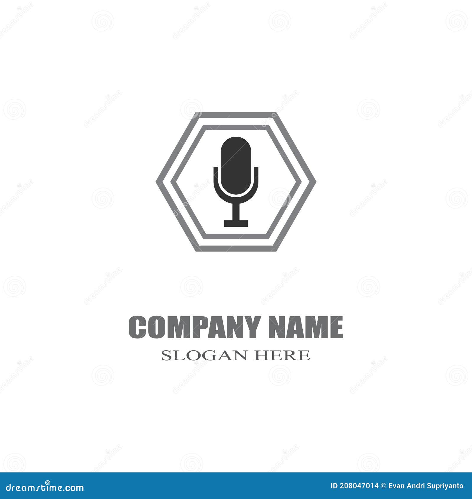 Microphone Logo Template Vector Symbol Stock Vector - Illustration of ...