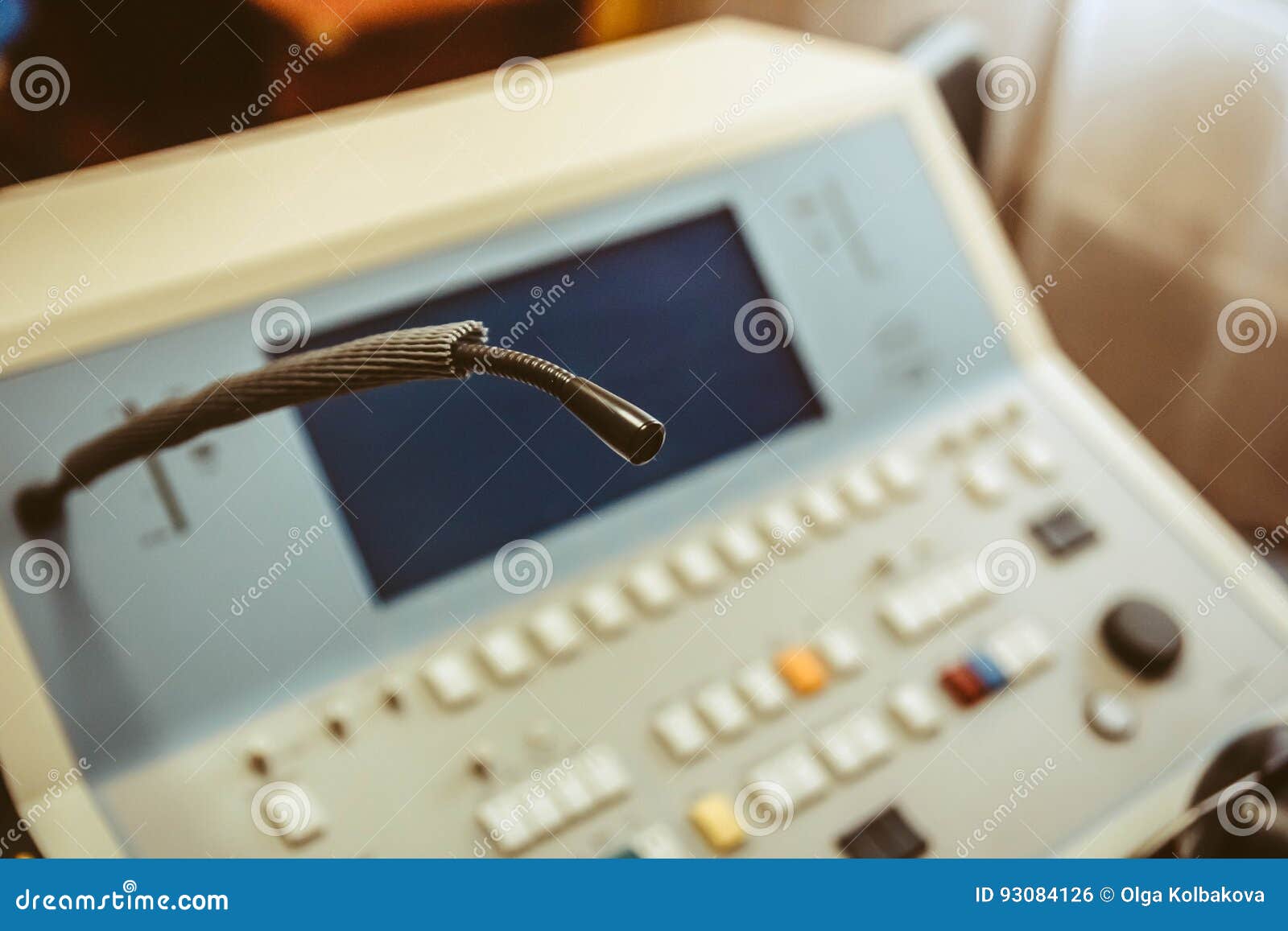 Microphone Medical Equipment Stock Photo - Image of bright, hand: 93084126