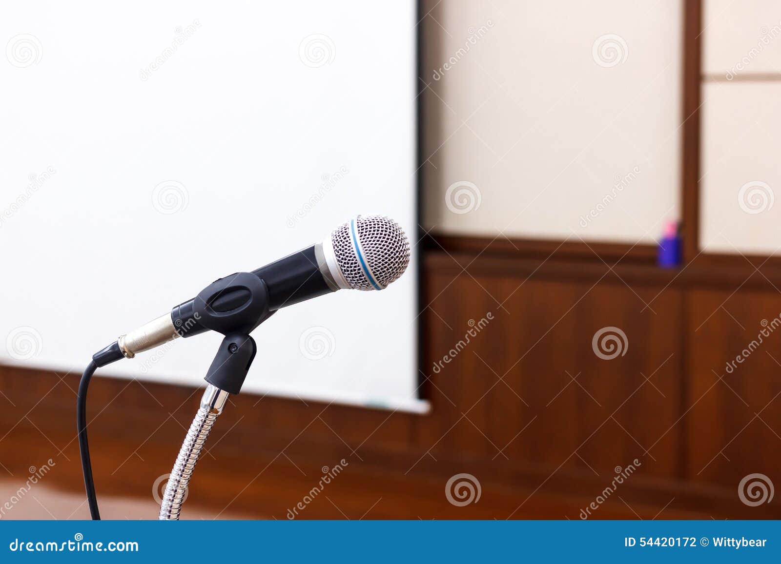 Microphone in Meeting or Conference Room Stock Photo - Image of karaoke ...