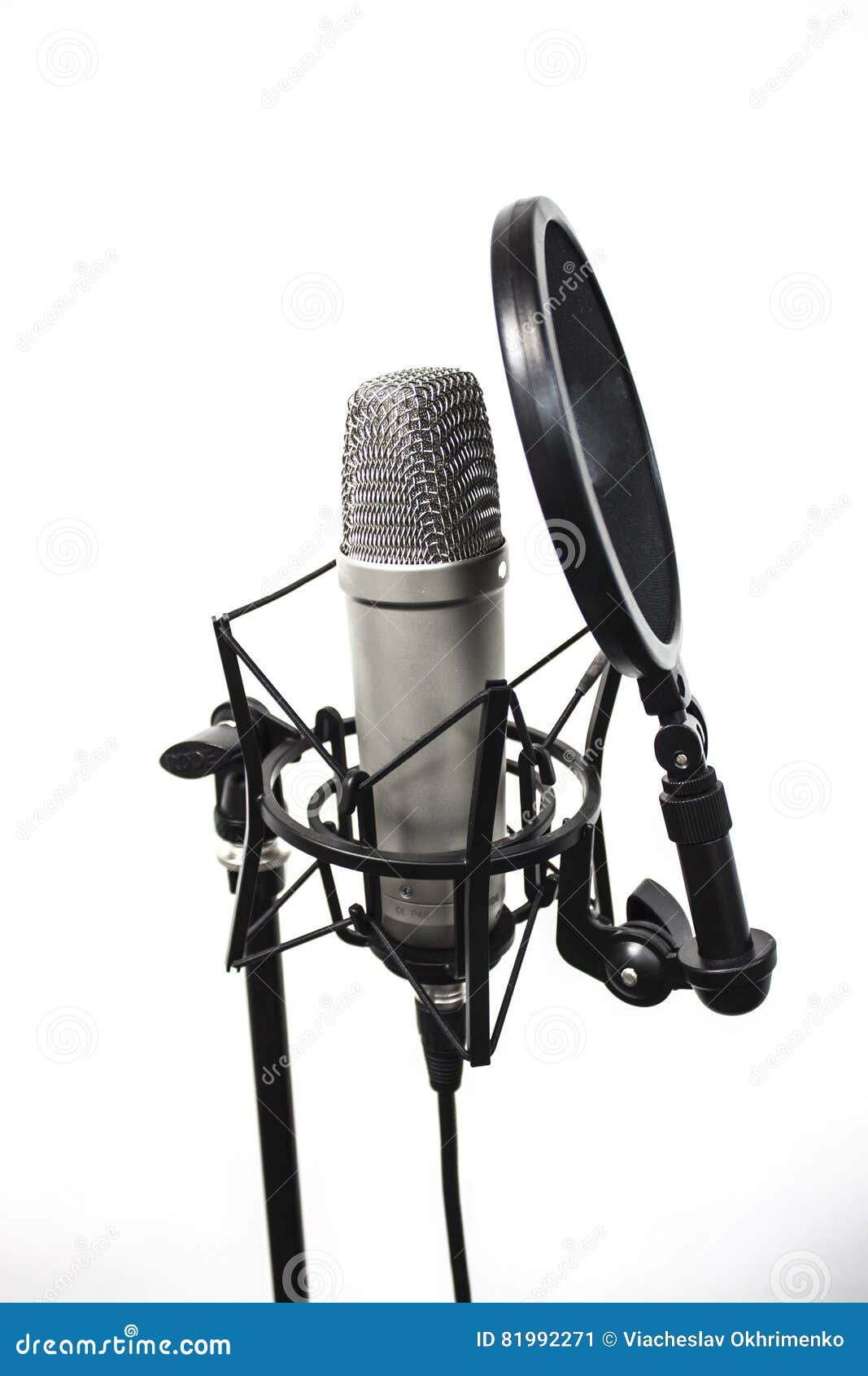 Microphone with mesh stock image. Image of object, loudly - 81992271