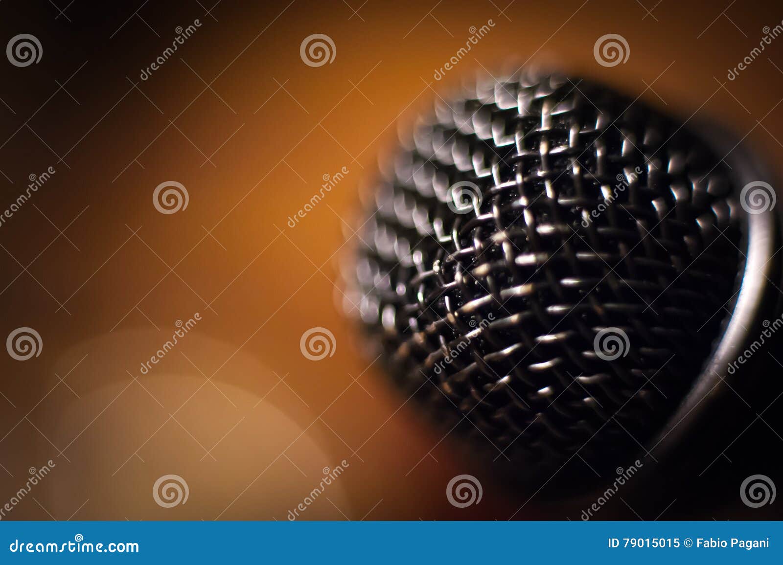 Microphone Metallic Head Macro Close Up Stock Image - Image of macro ...