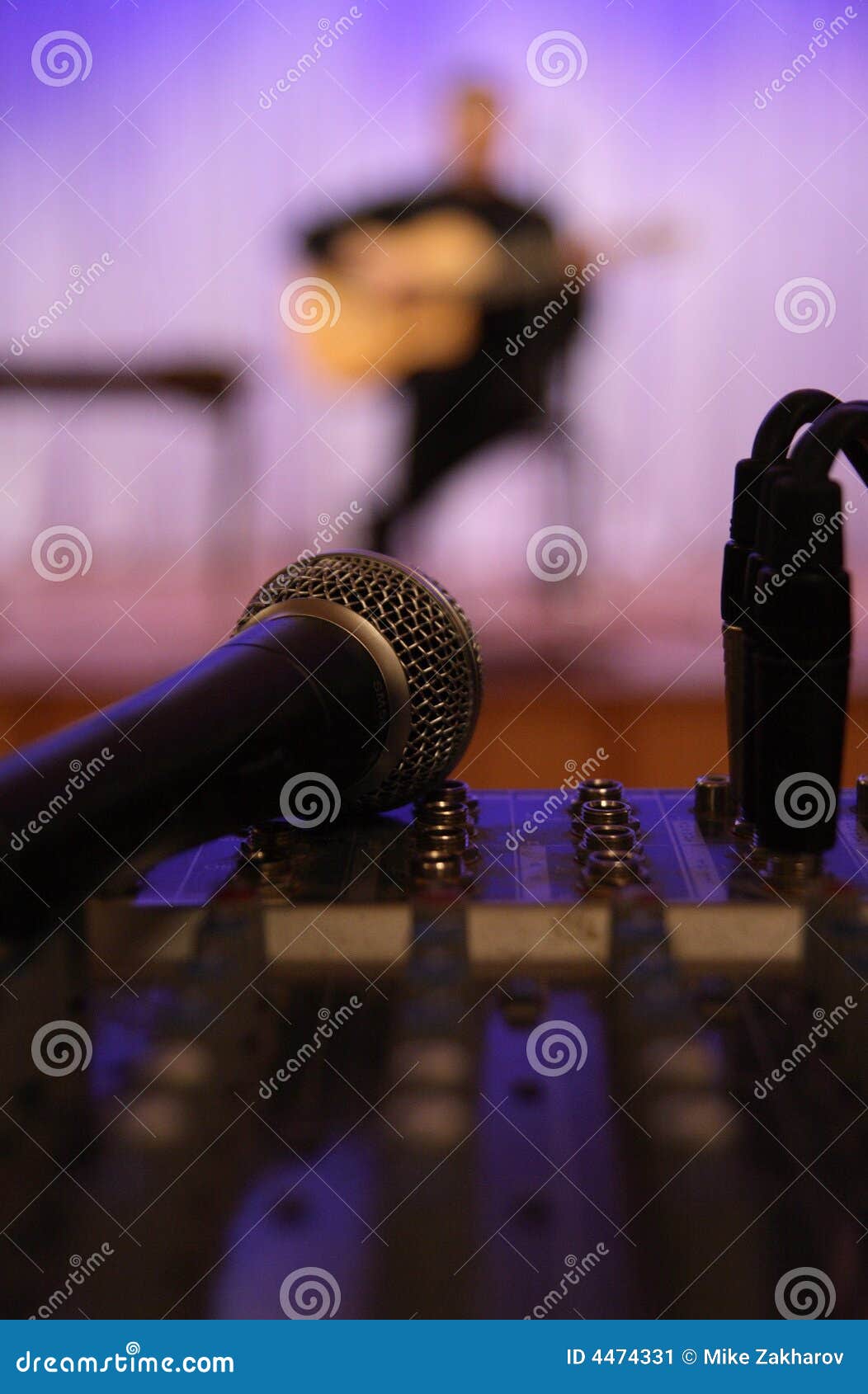 Microphone and Mixing Desk. Stock Image - Image of media, equalizer ...