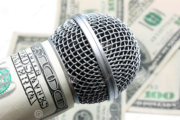Microphone and money stock photo. Image of microphone - 21875338