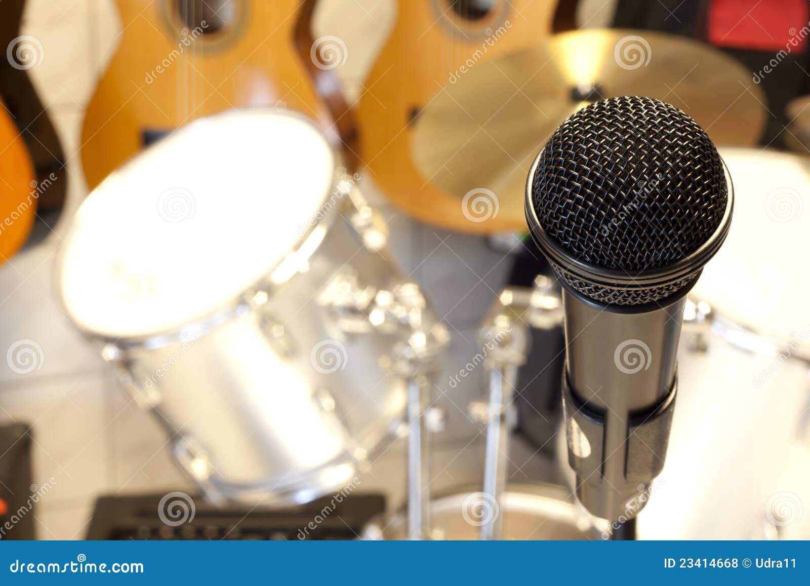 Microphone and Music Accessories Stock Photo - Image of musical, bass ...