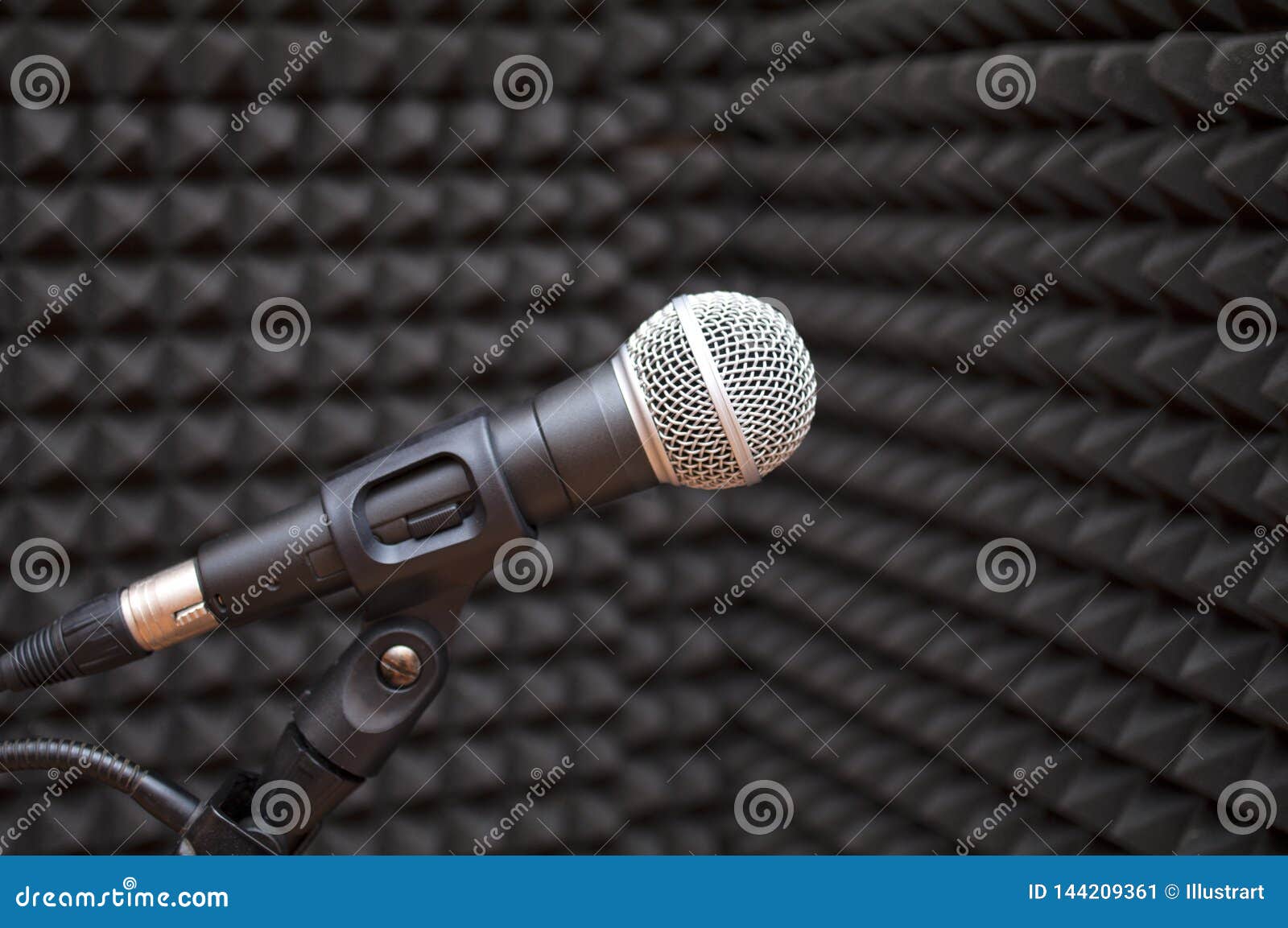Microphone in a Music Studio Stock Image - Image of recording ...