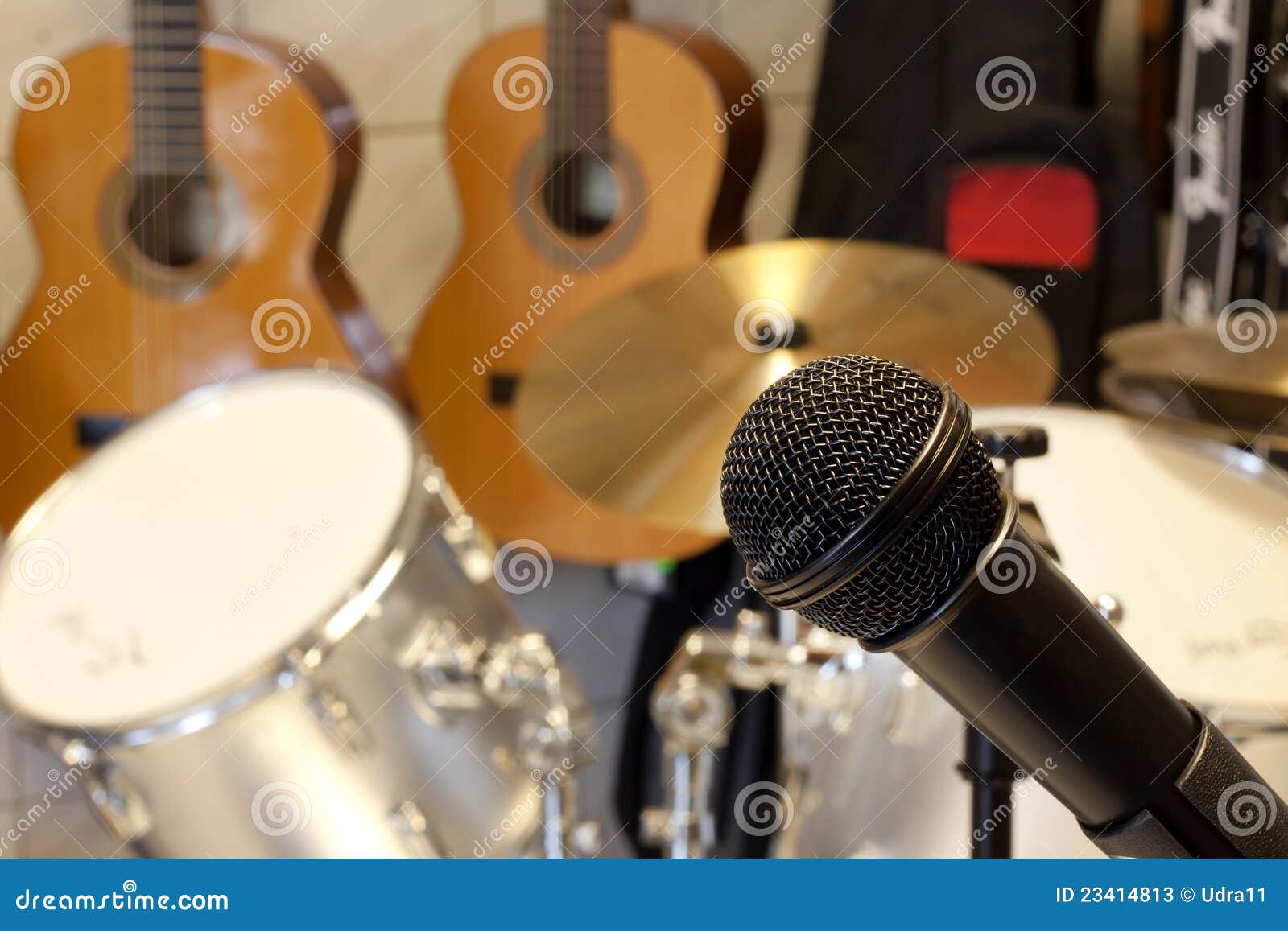 Microphone and Music Studio Stock Image - Image of close, abstract ...