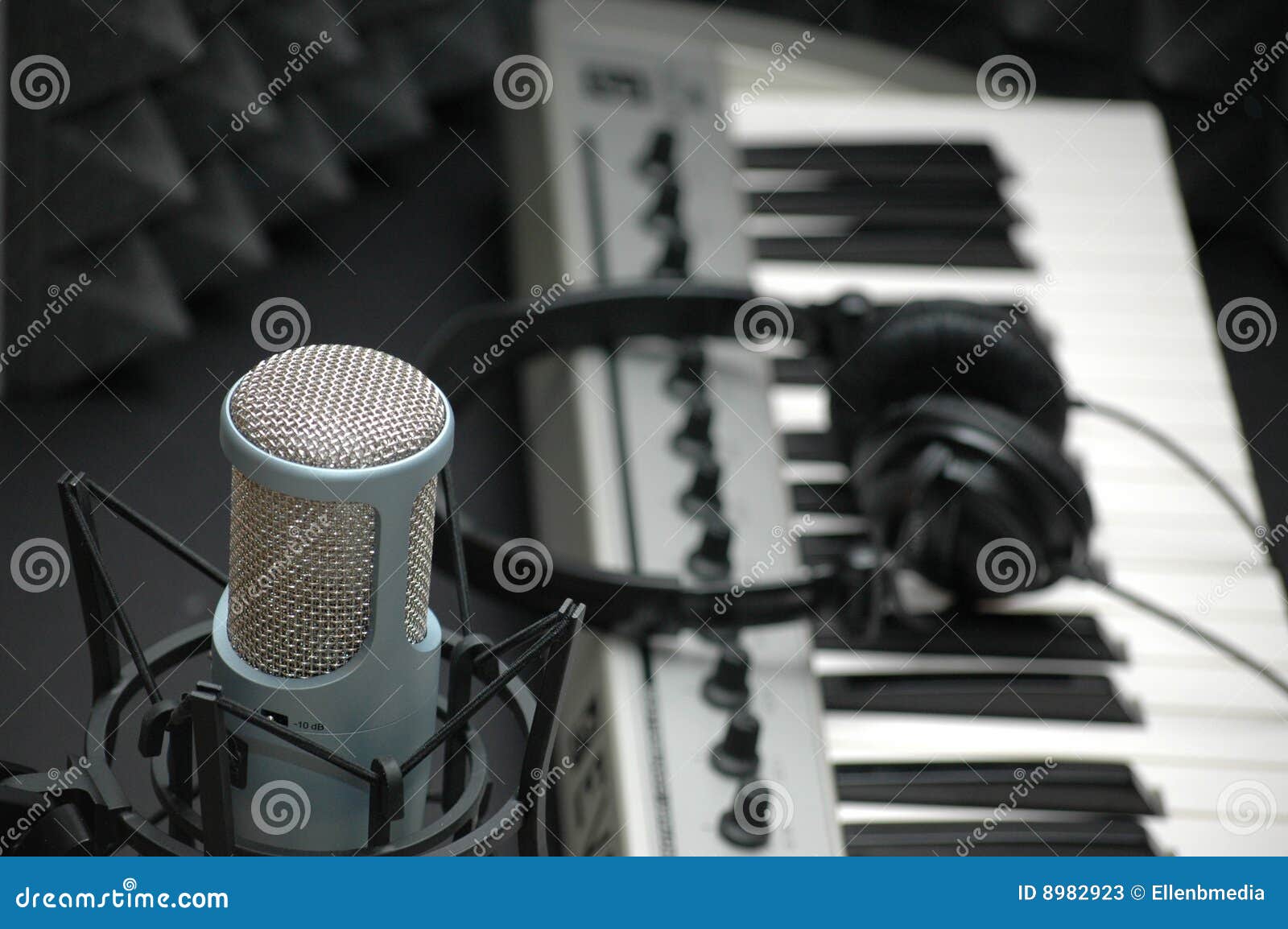 Microphone at Music Studio stock image. Image of artist - 8982923