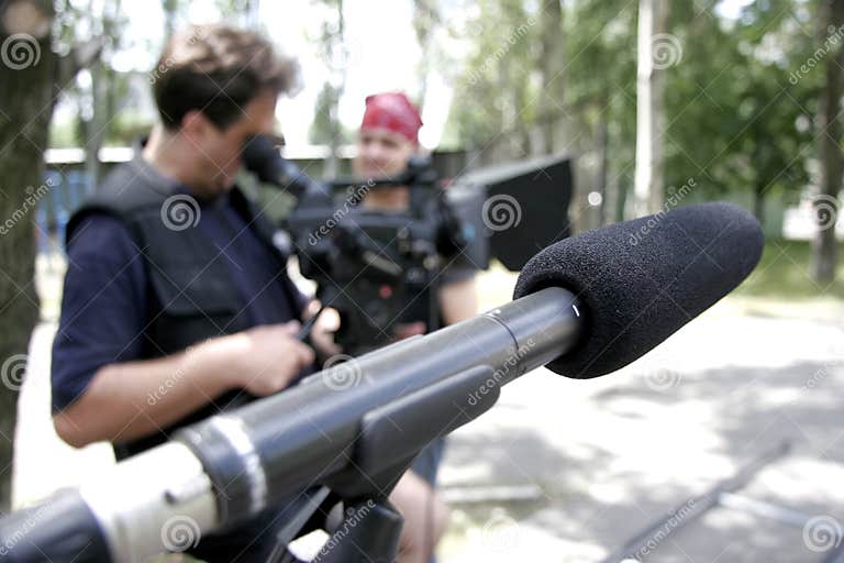 Microphone at nature stock image. Image of equipment, nature - 9513285