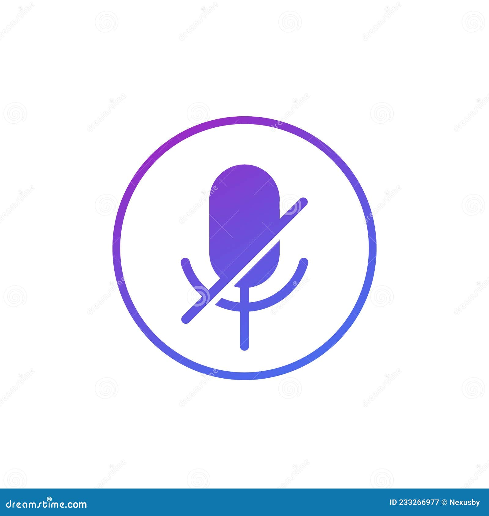 Microphone Off Icon for Web and Apps Stock Vector - Illustration of ...