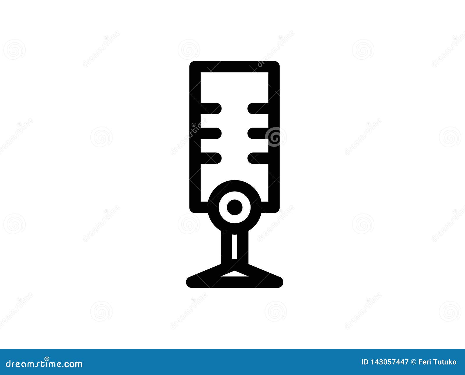 Microphone Outline Vector Icon Stock Illustration - Illustration of ...