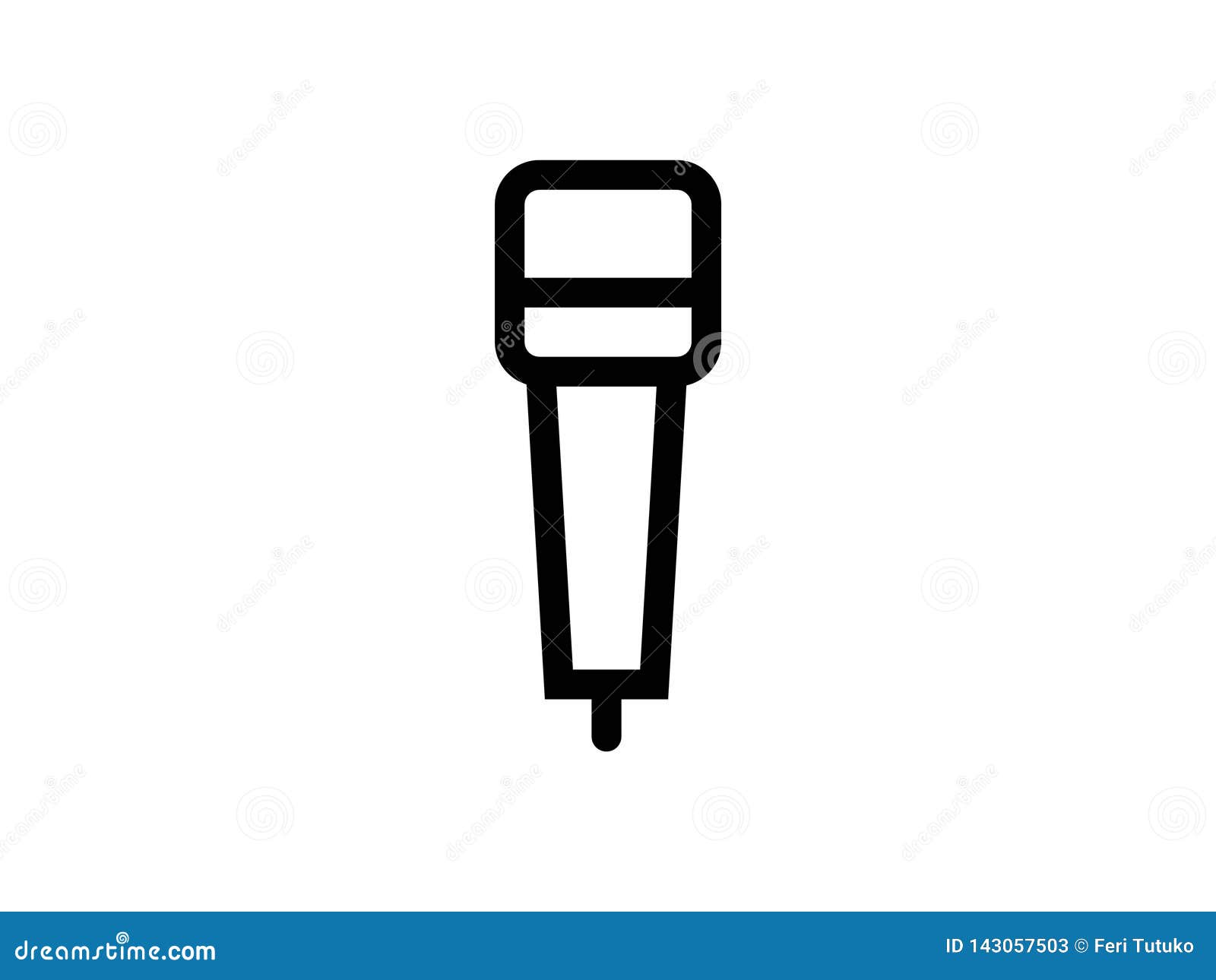 Microphone Outline Vector Icon Stock Illustration - Illustration of ...